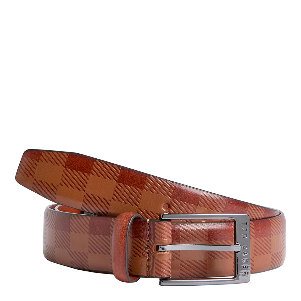 Ted Baker Black Wayden Deboss House Check Belt - BrandAlley