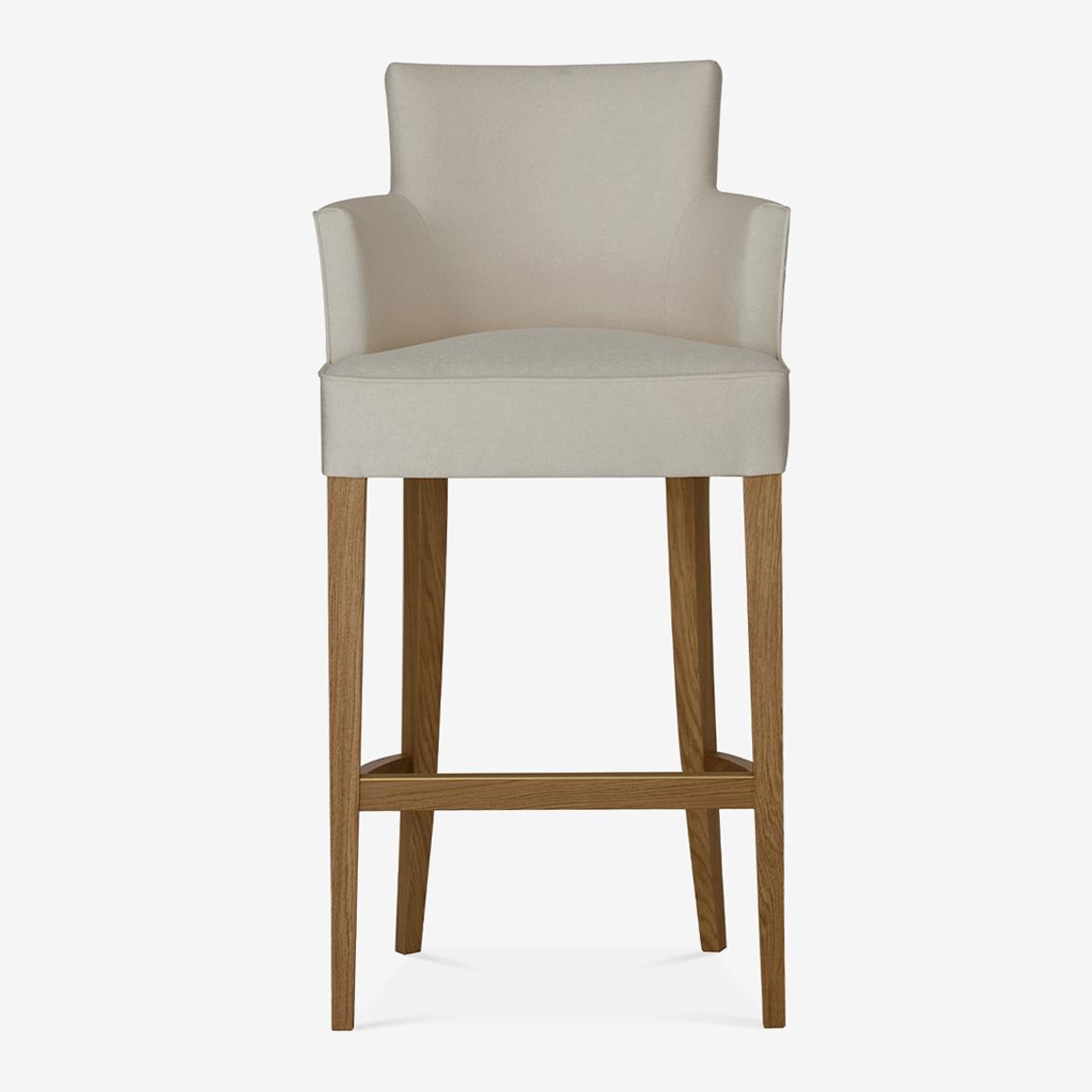 The Sofa & Chair Company Paris Carver Bar Stool in Ivory Sheen & Lustre ...