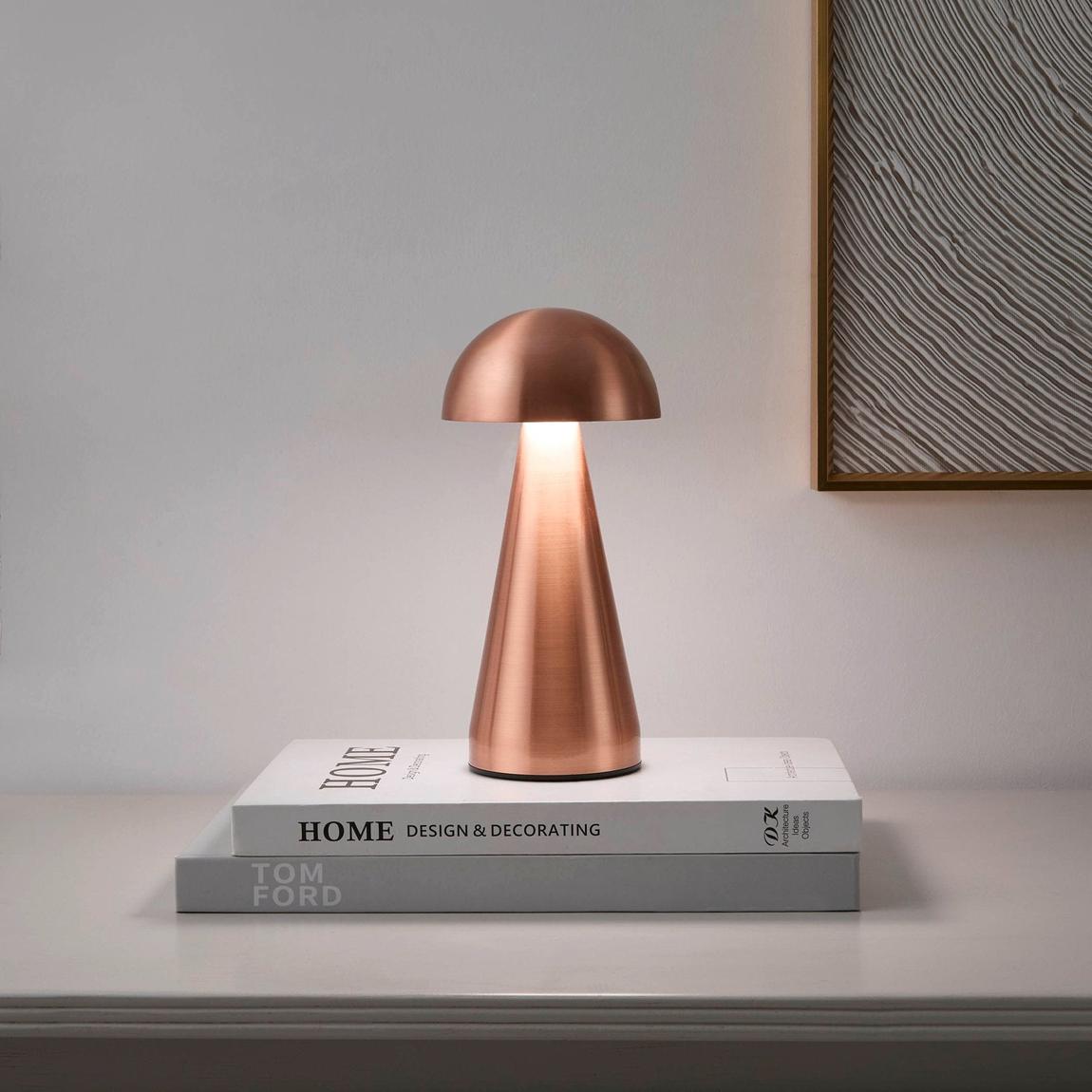 DUSK Ares Mini Domed LED Rechargeable Wireless Lamp - Copper - BrandAlley