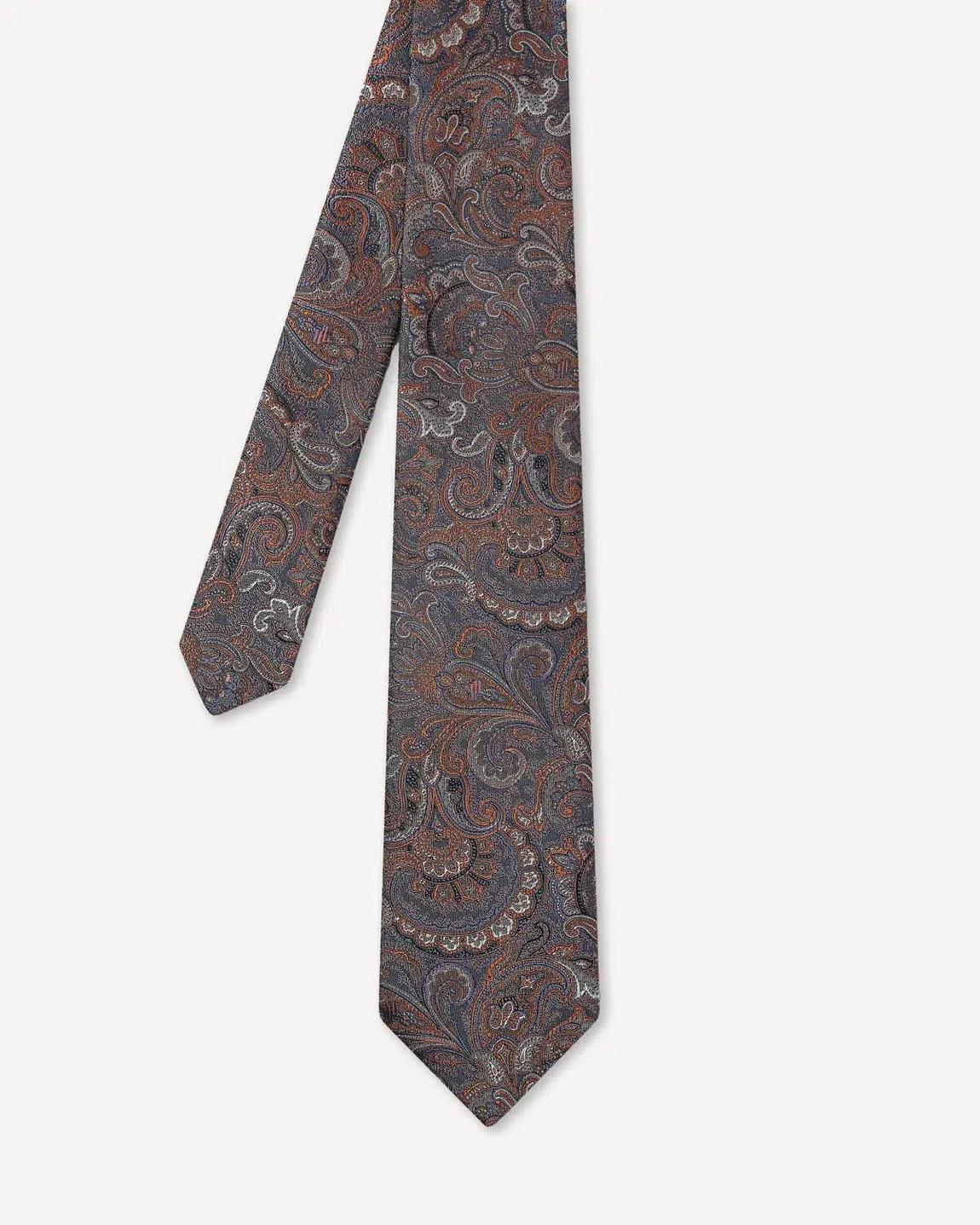 Charlie Allen Charlie Allen Royal Rust Paisley Tie - Luxurious 100% ...