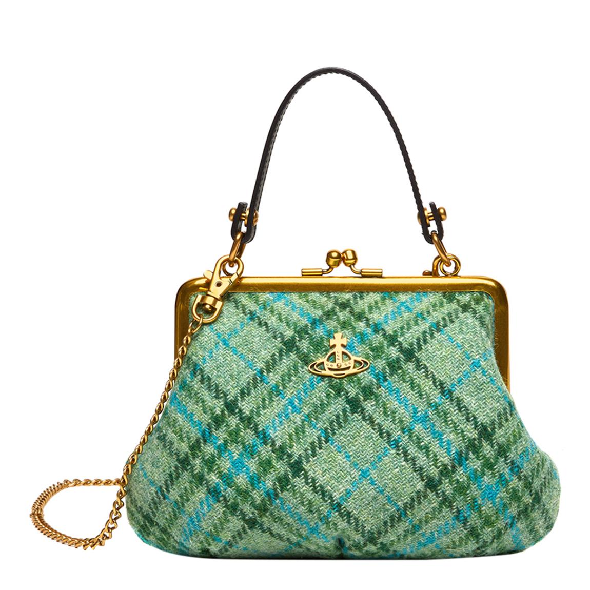 Vivienne Westwood Green Elena Frame Purse - BrandAlley