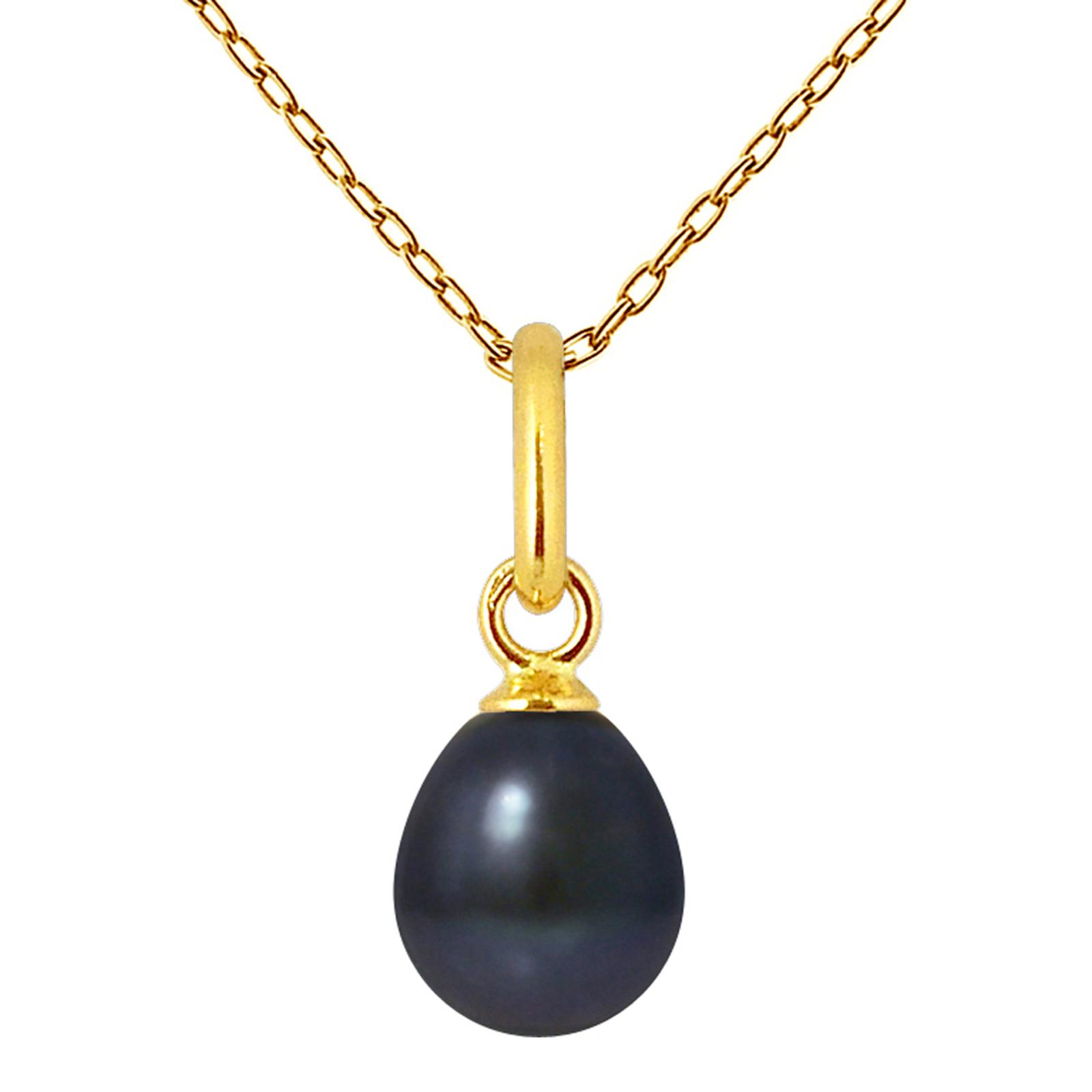 Black Pearl Drop Necklace - BrandAlley