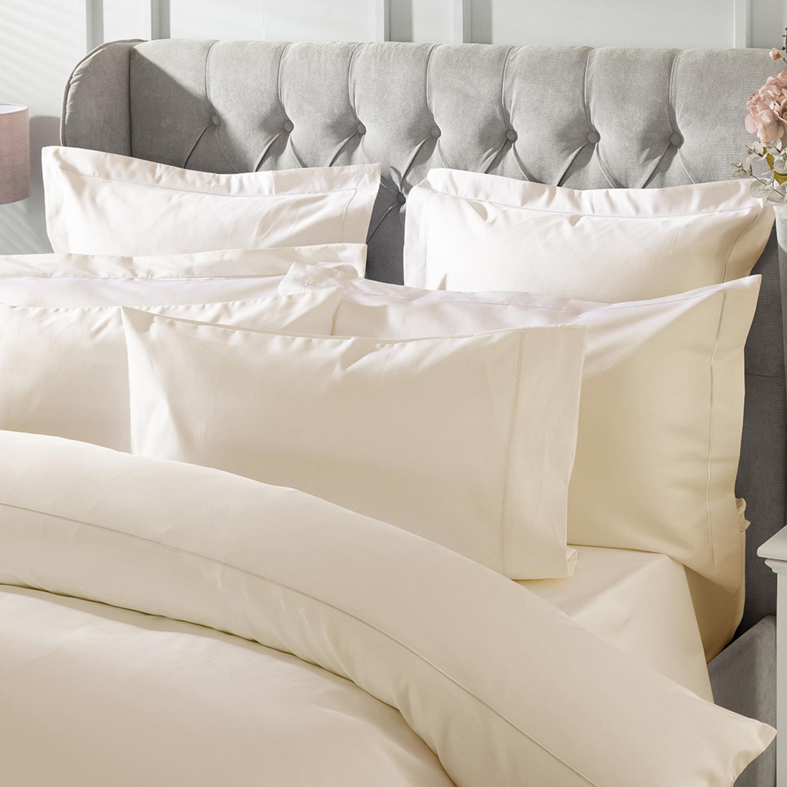 1000Tc Super King Duvet Cover, Ivory - BrandAlley