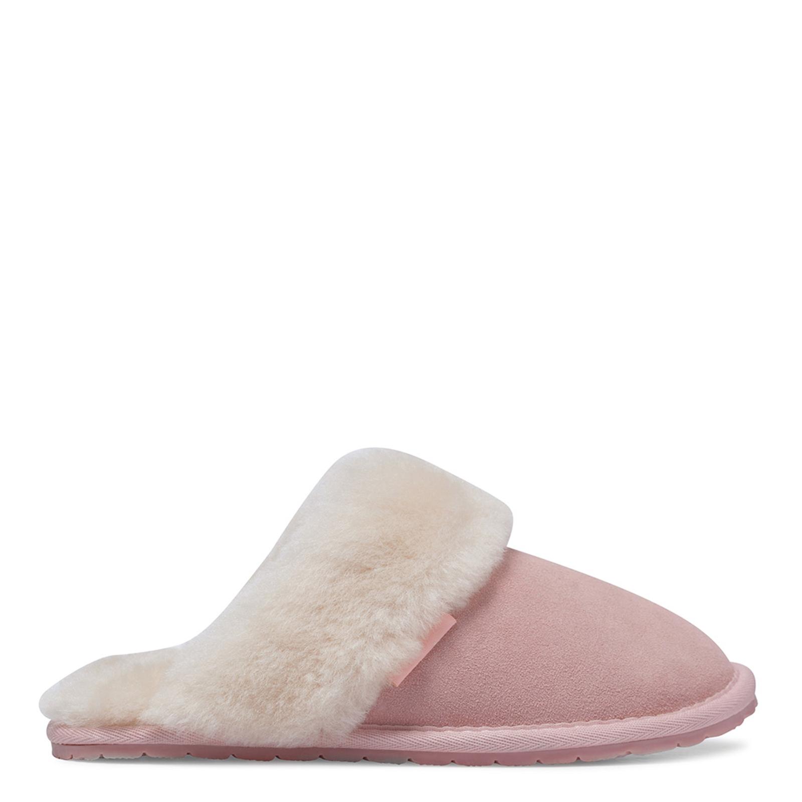 Women's Pink Sheepskin Mule Slipper - BrandAlley