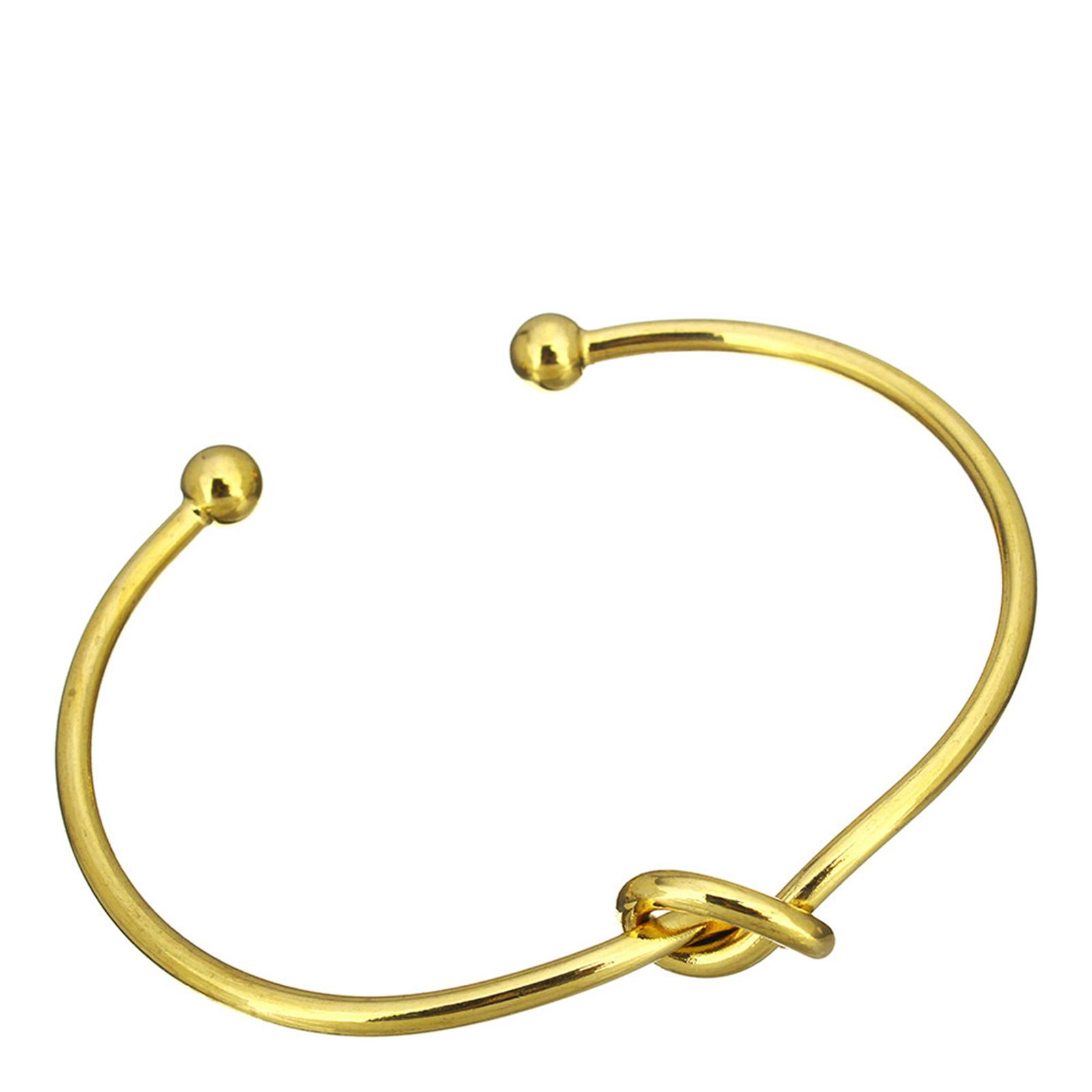 Gold Plated knotted Bangle - BrandAlley