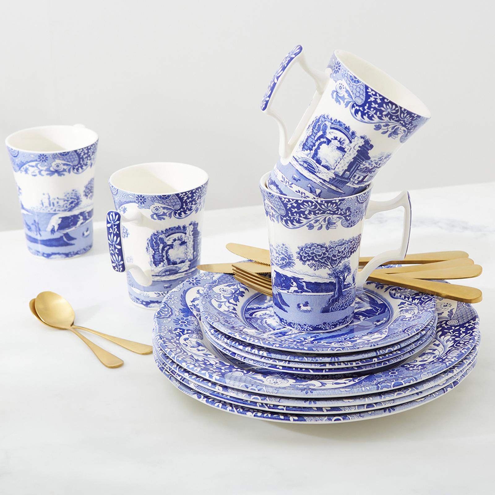 12 Piece Blue Italian Set - BrandAlley