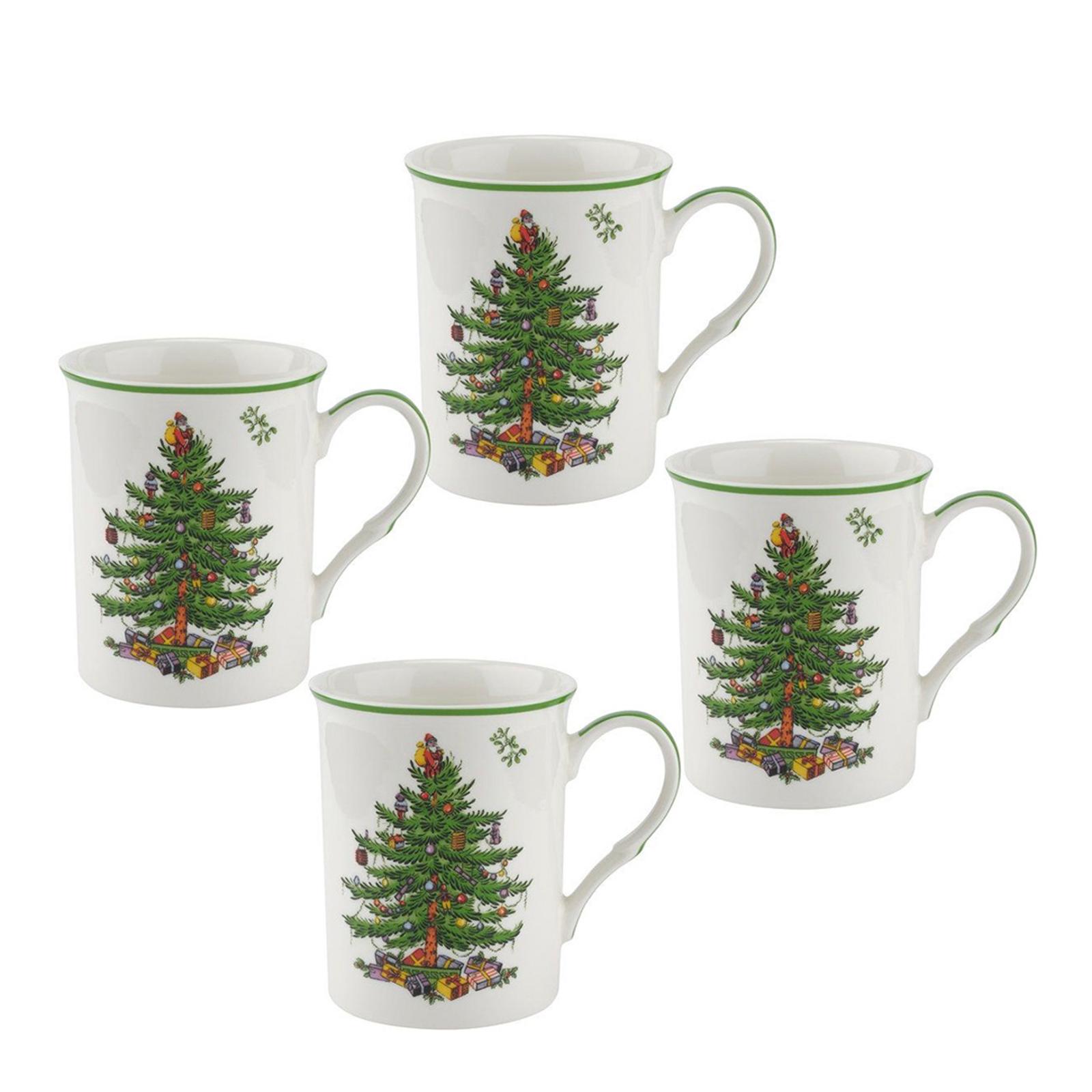 Set of 4 Christmas Tree Mugs - BrandAlley