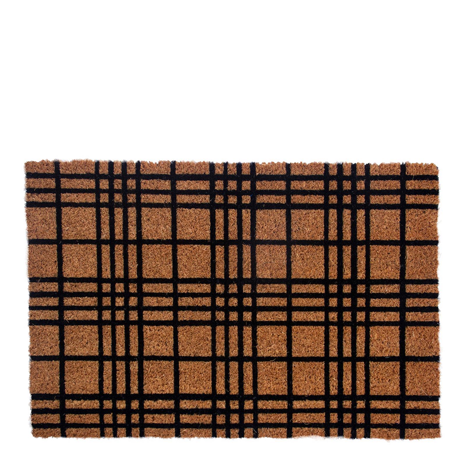 Fine Plaid Coir Doormat - BrandAlley