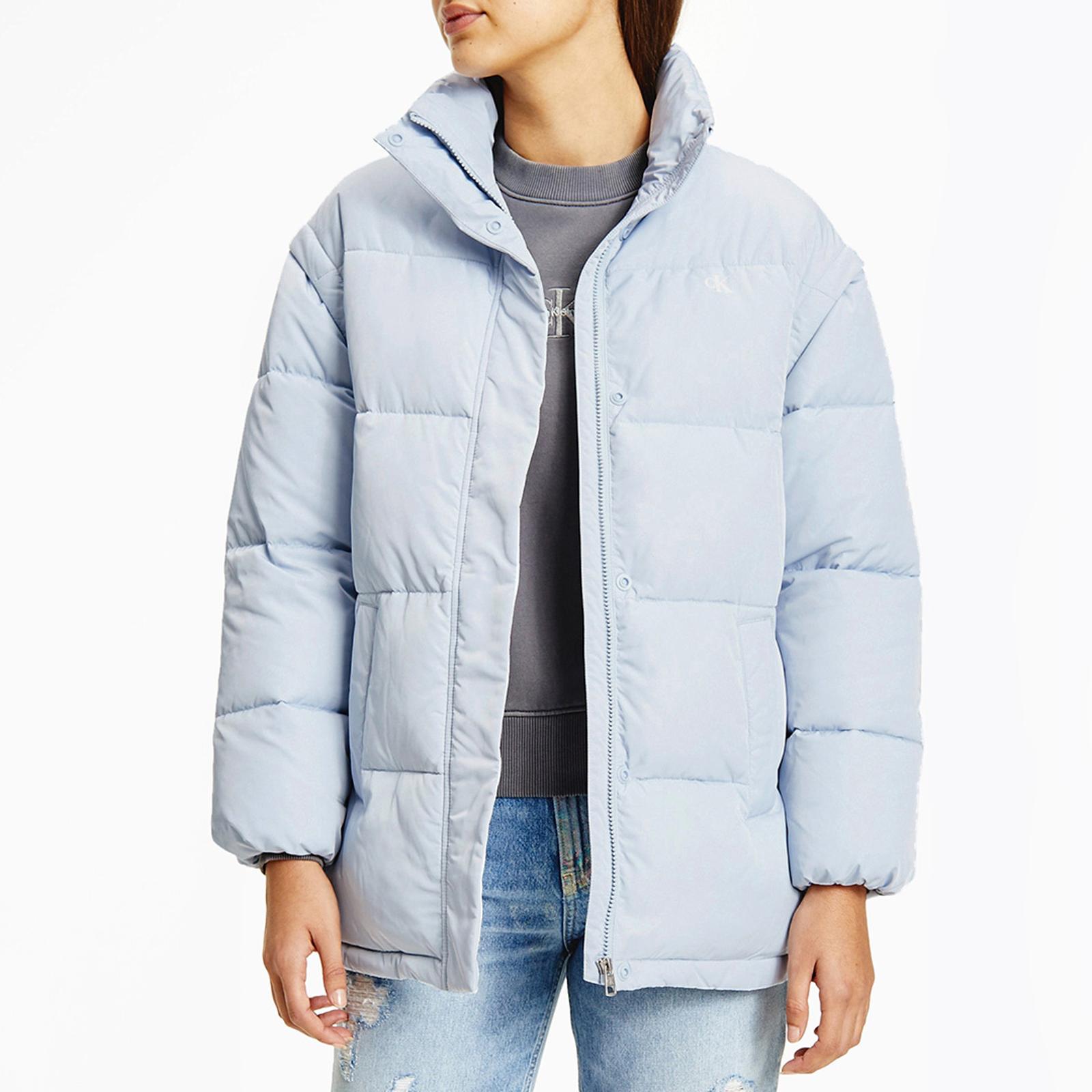 Pale Blue 2 In 1 Puffer Jacket - BrandAlley
