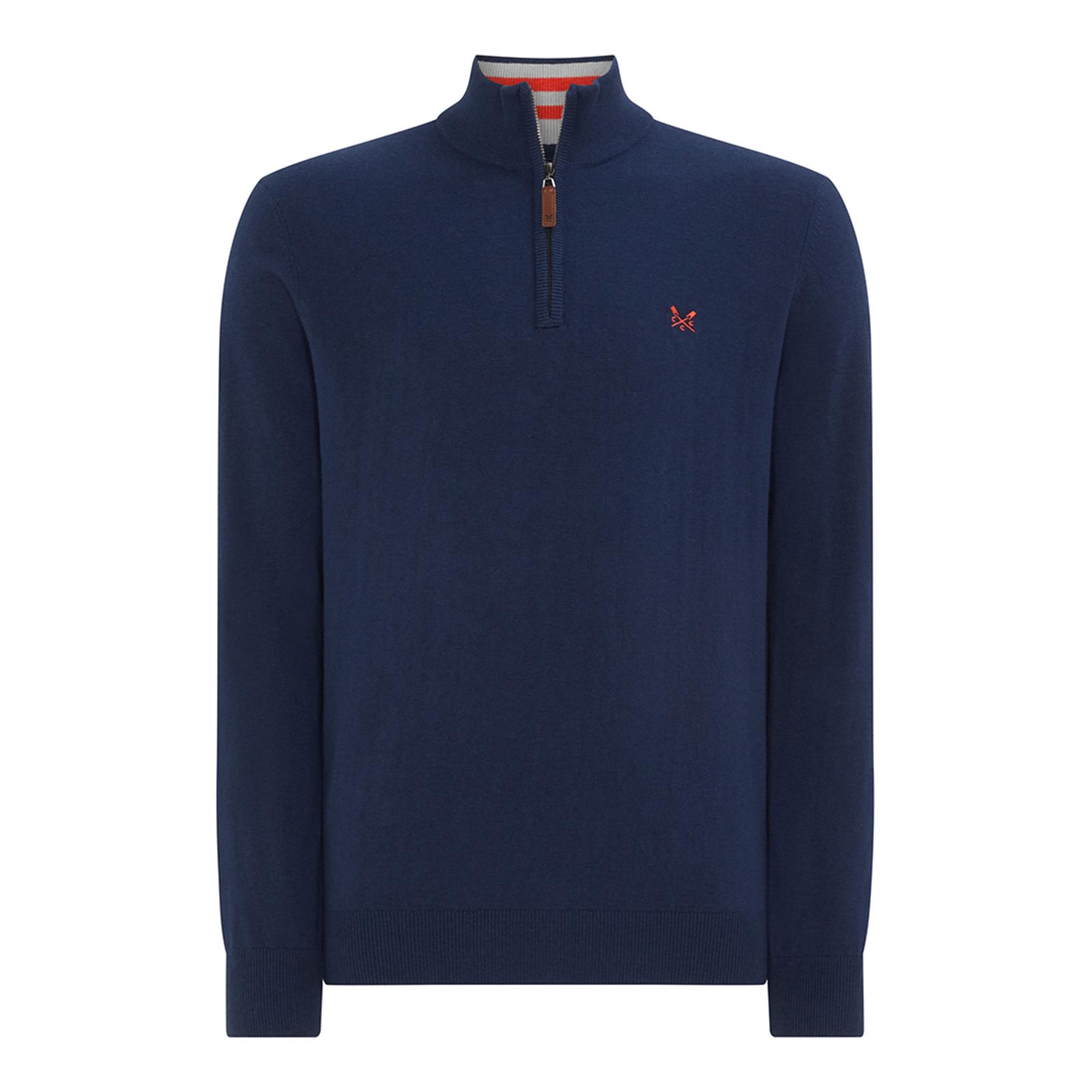 Navy Half Zip Knitted Jumper - BrandAlley