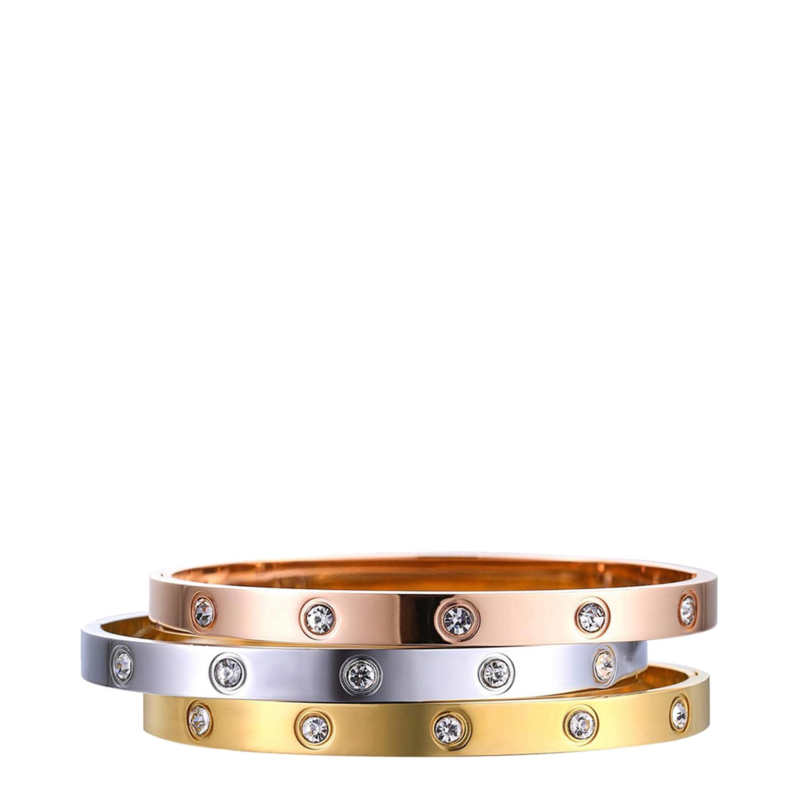 18K Gold Multi Bangle Set - BrandAlley
