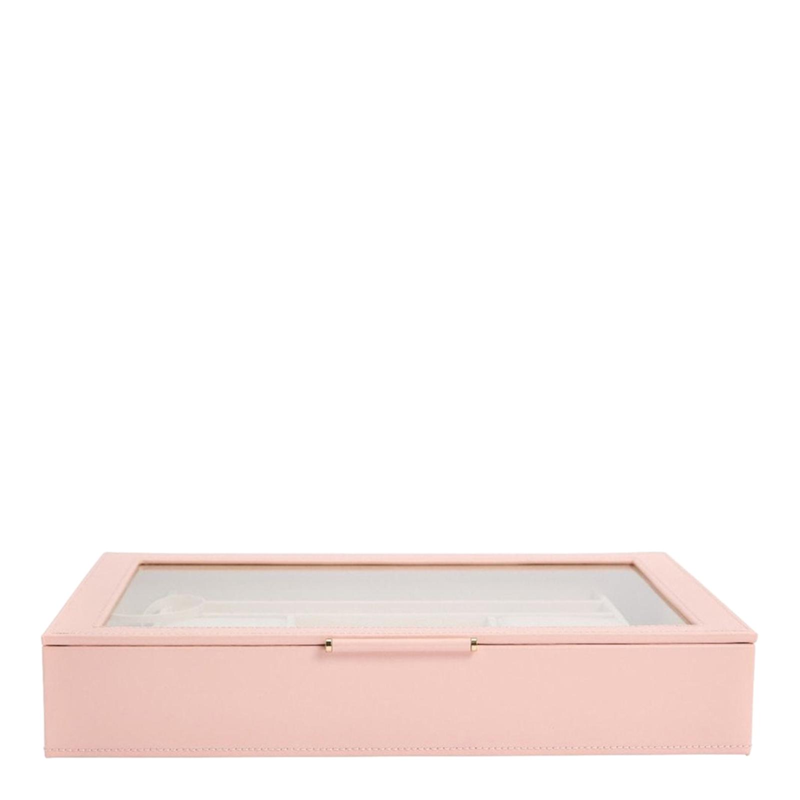 Pink Rose Quartz Wolf Sophia Jewellery Box With Window - BrandAlley