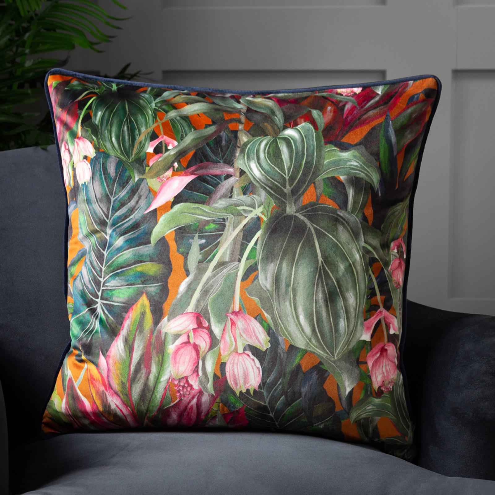 Mogori Wild Medinilla 50x50cm Cushion, Autumn - BrandAlley