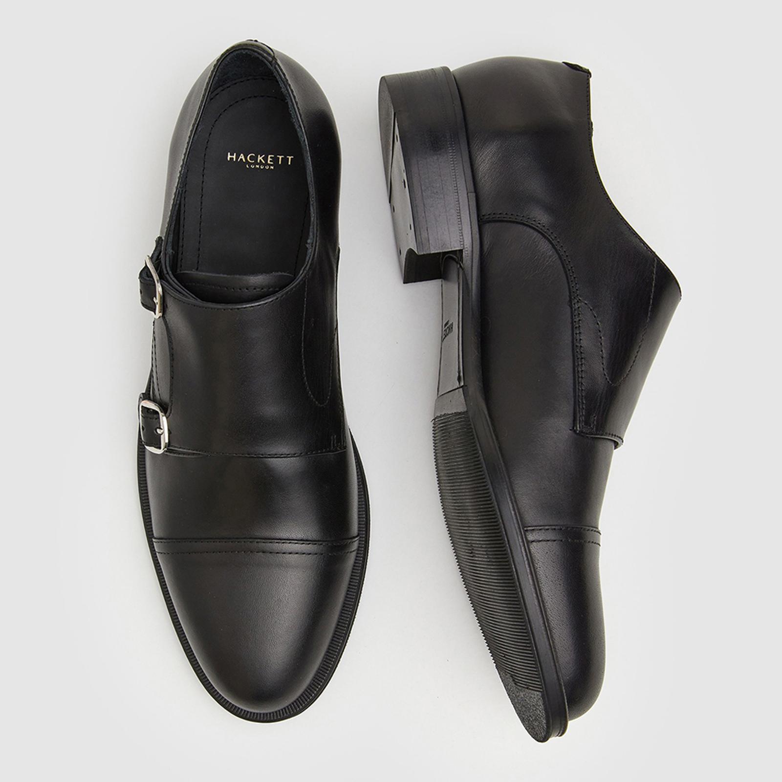 Black Leather Buckle Shoes - BrandAlley