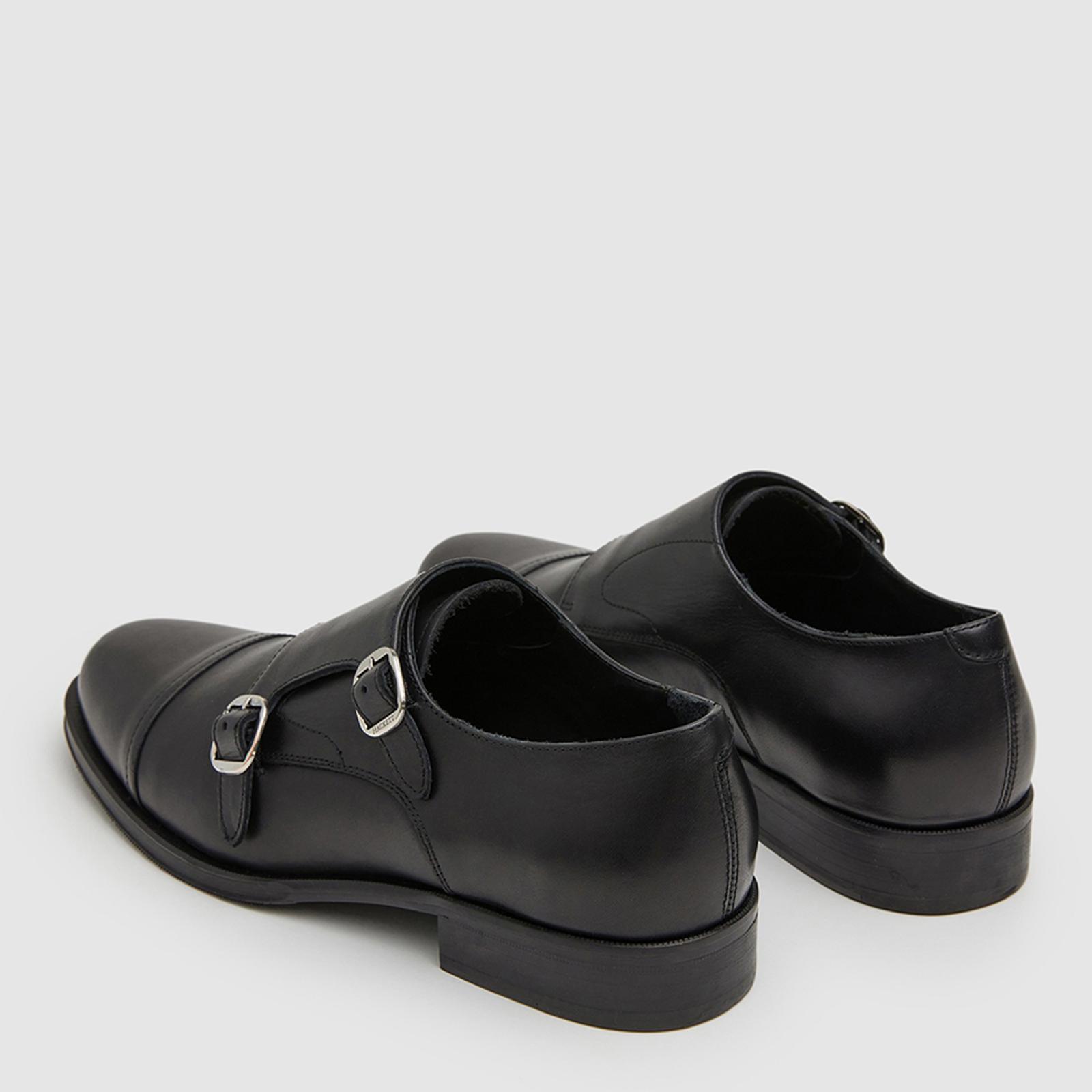Black Leather Buckle Shoes - BrandAlley