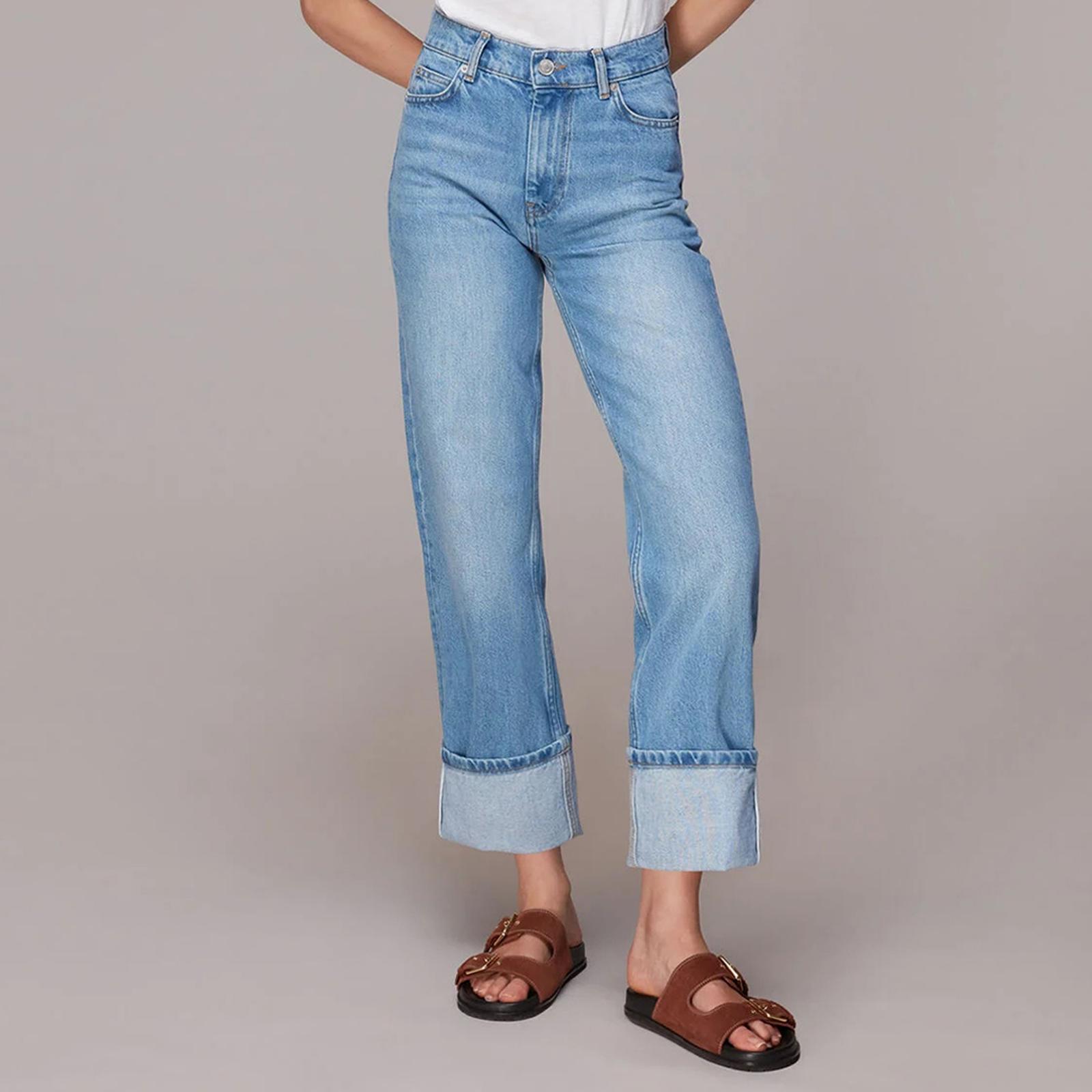 Light Blue Alba Folded Hem Jeans - BrandAlley