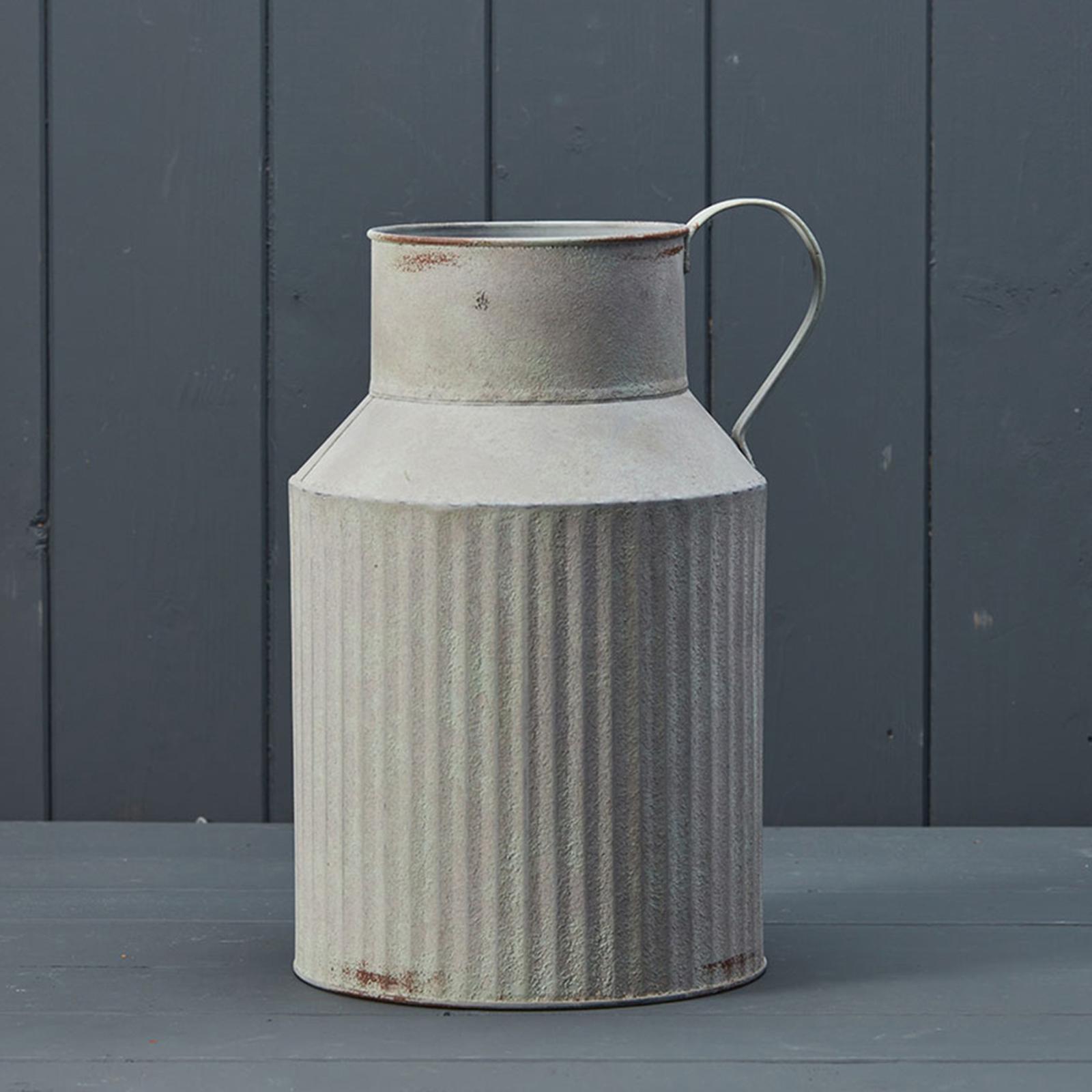 Zinc Vintage Ribbed Jug - BrandAlley
