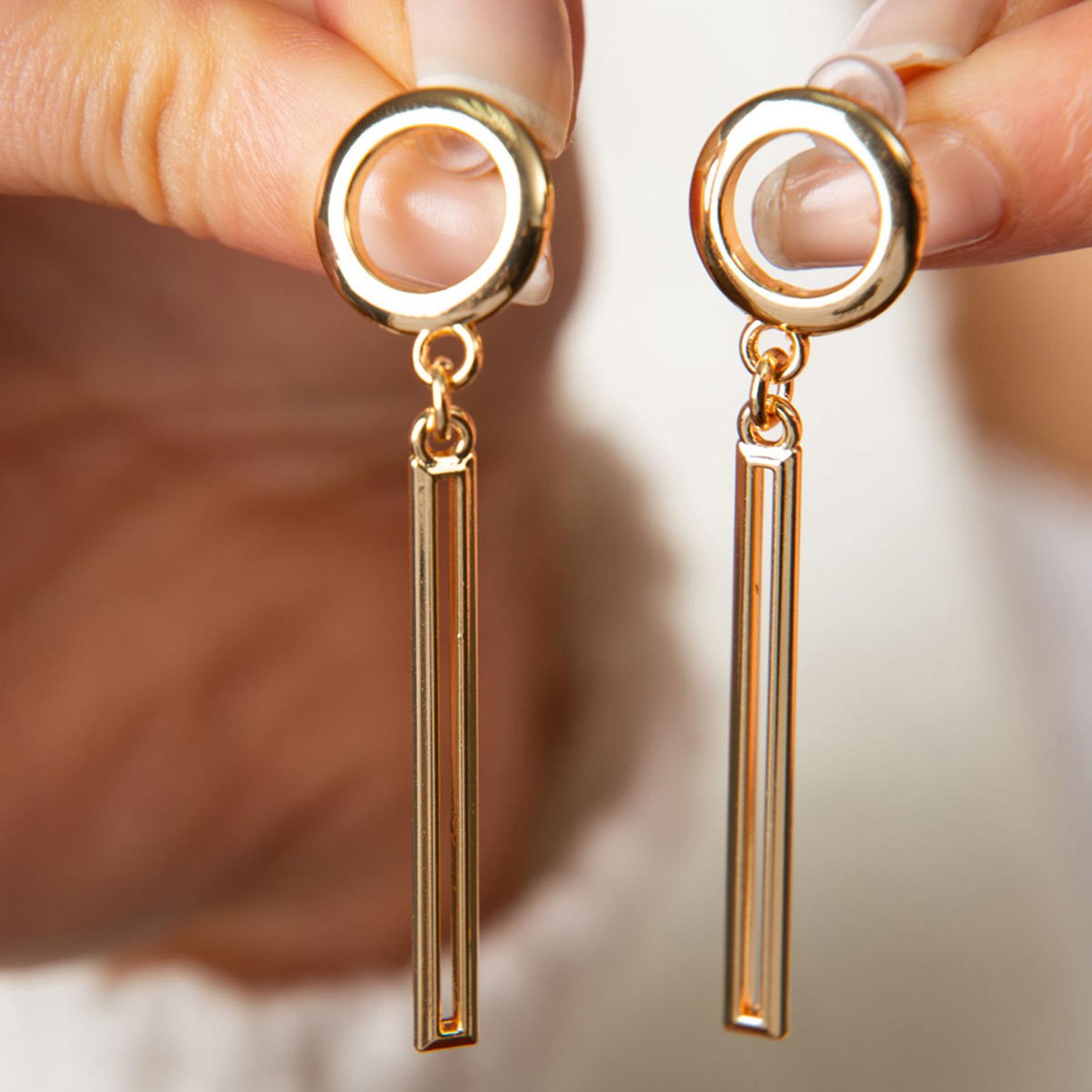 Yellow Gold Hanging Earrings - BrandAlley