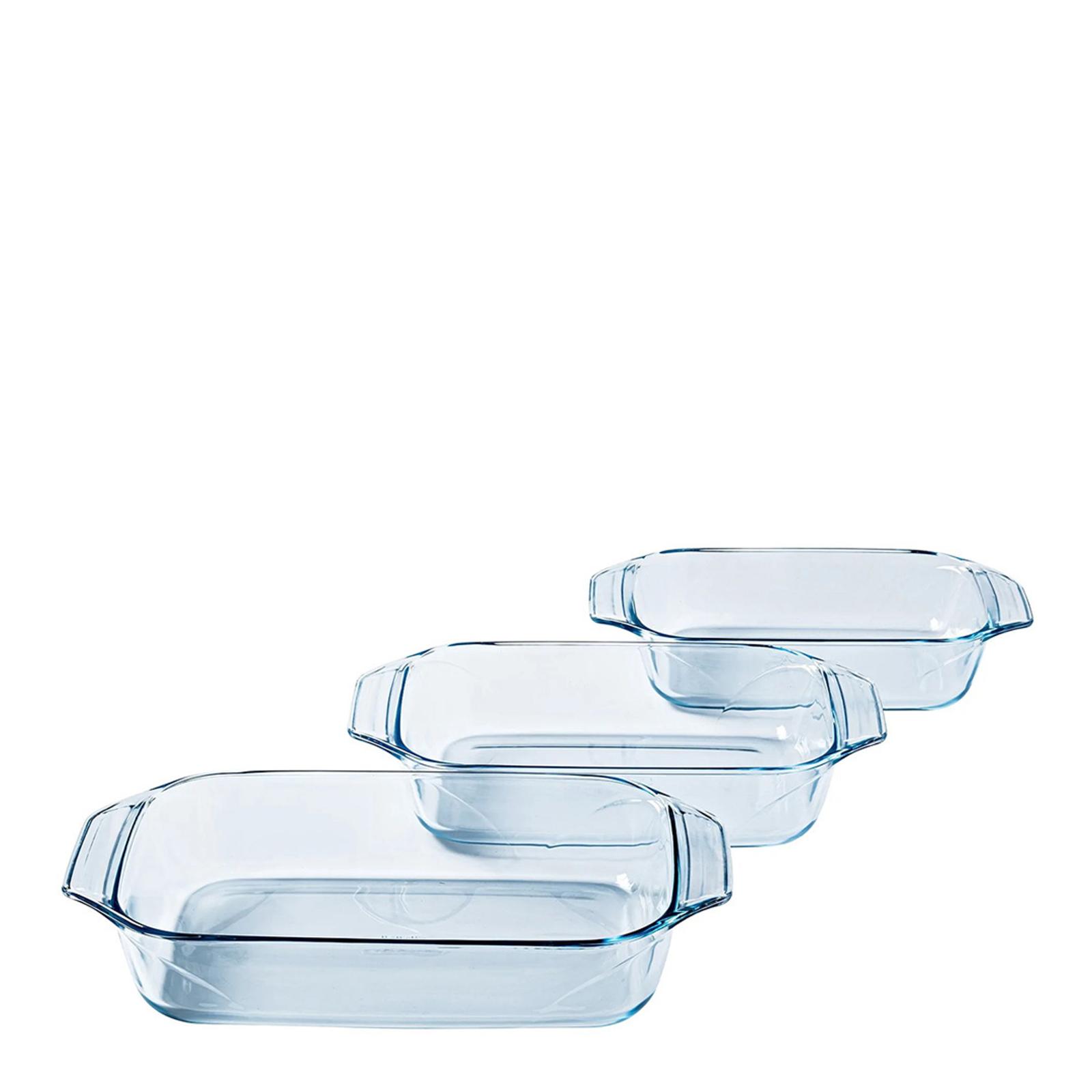 Set of 3 Borosilicate Glass Oven Dishes - BrandAlley
