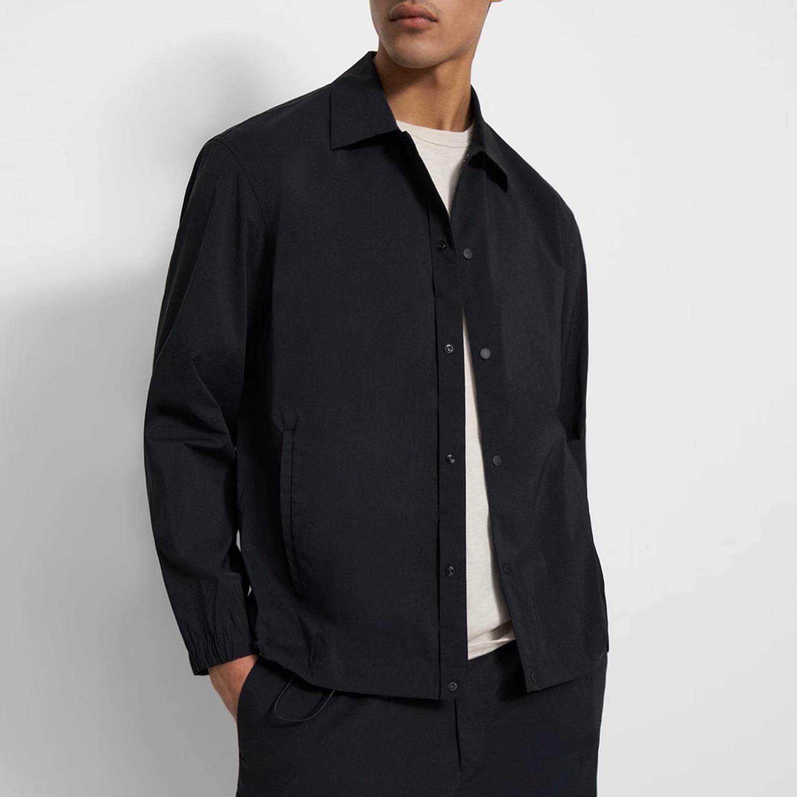Black Straight Collared Jacket - BrandAlley