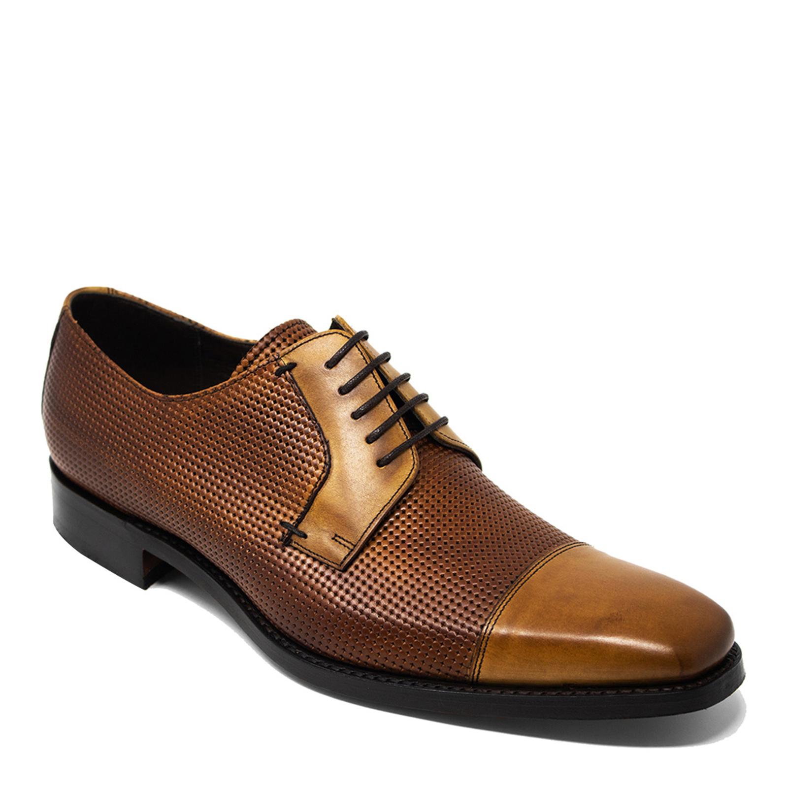 Chestnut Perforated Powell Shoes - BrandAlley