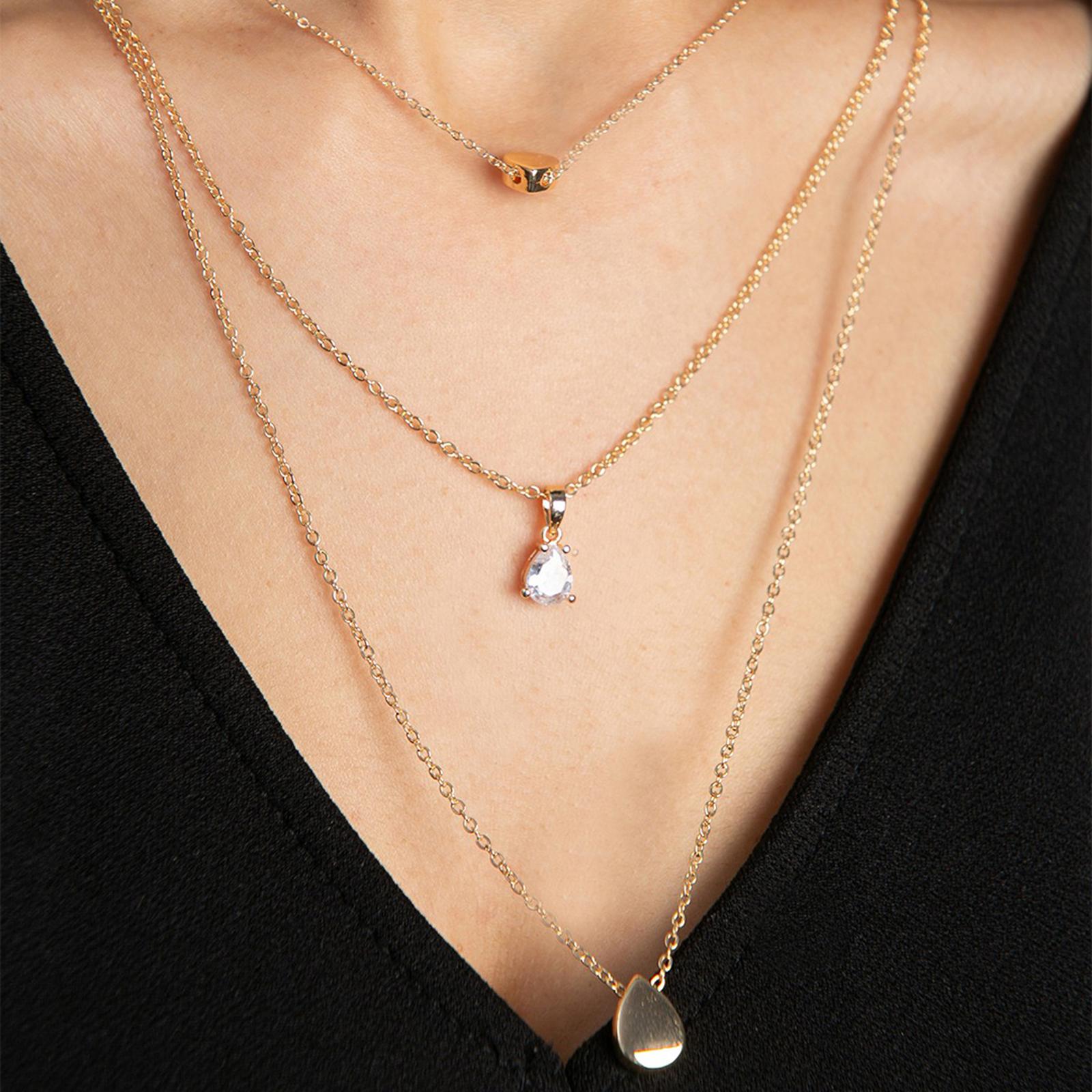 Gold Triple Necklace Set - BrandAlley