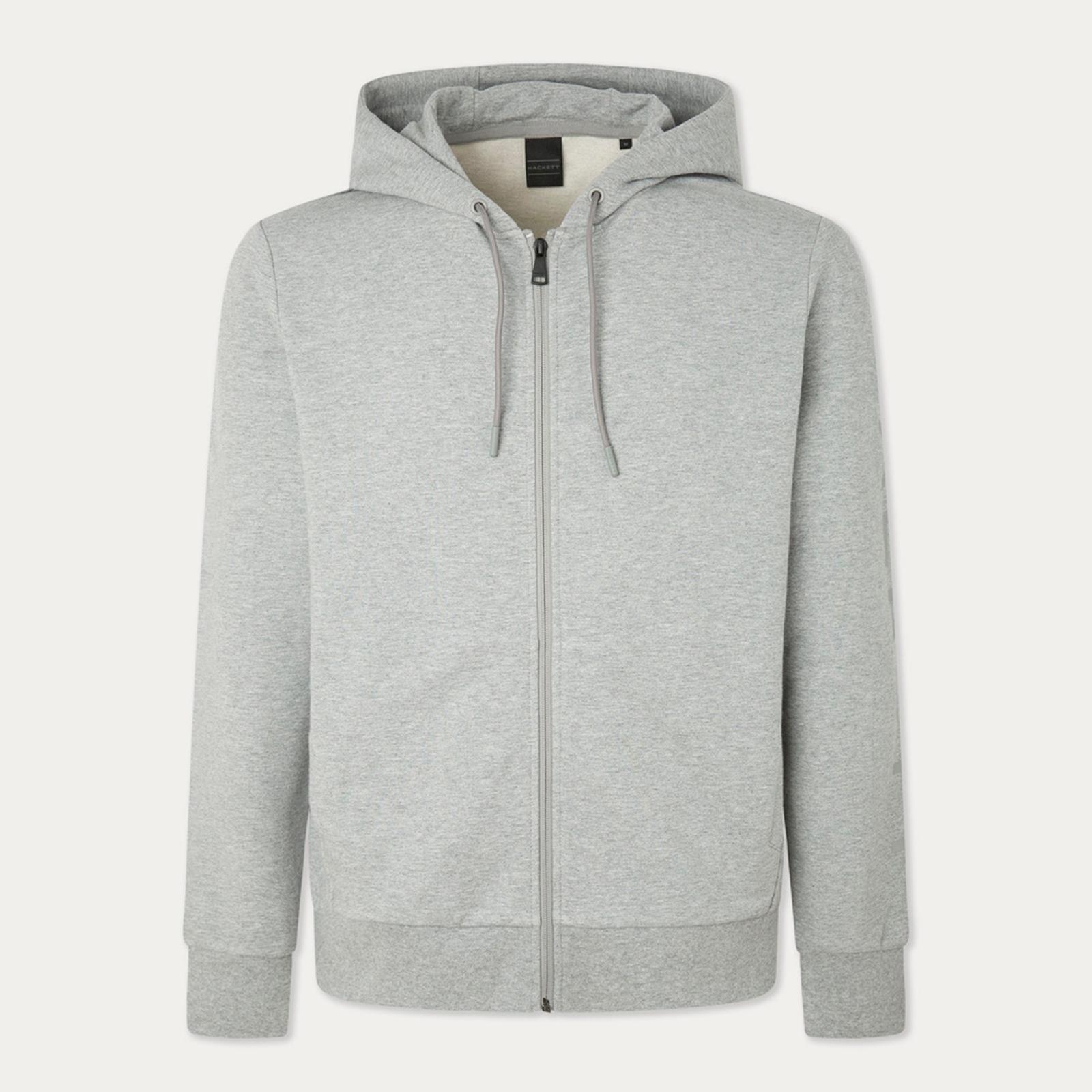 Grey Essential Cotton Blend Zip Hoodie - BrandAlley