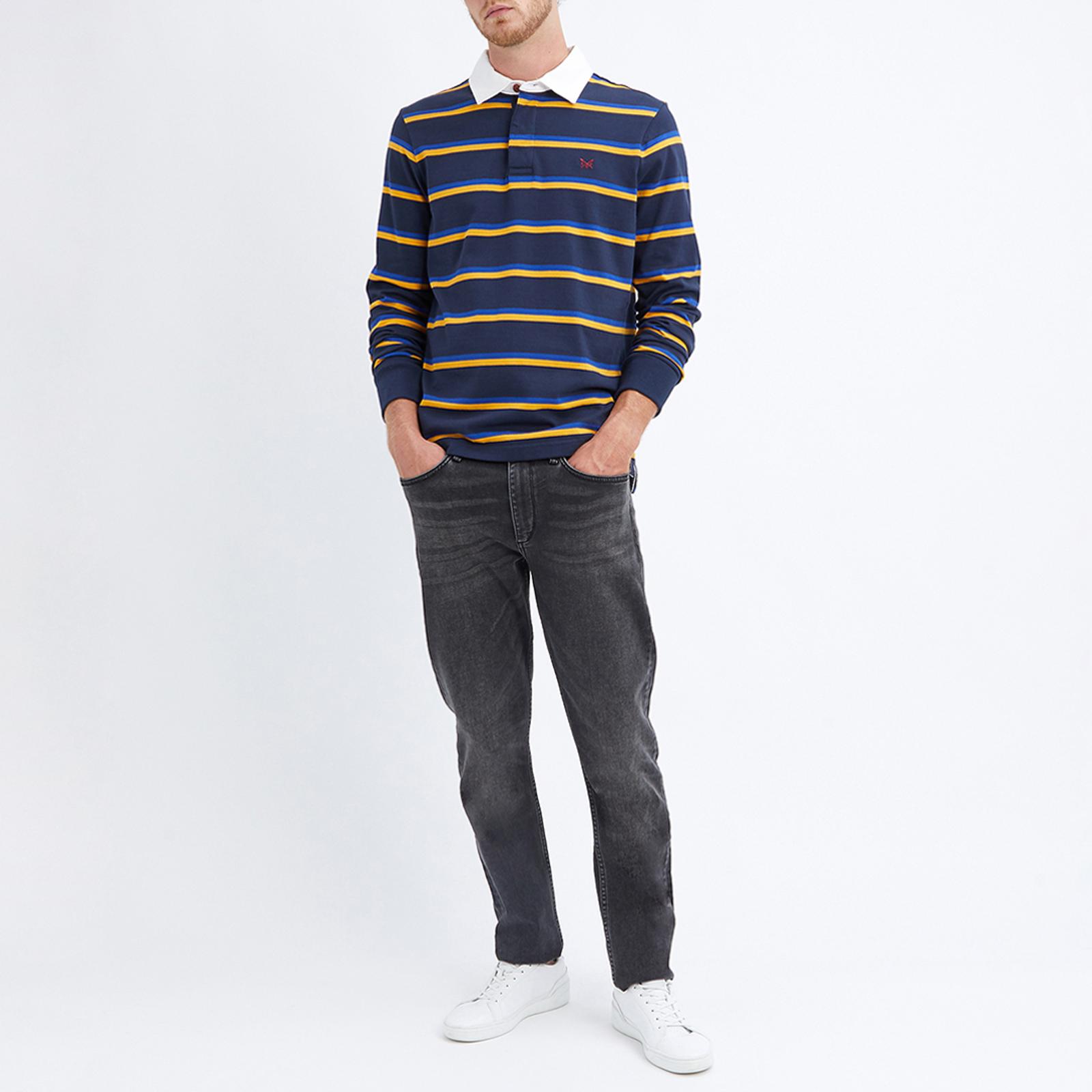 Multi Striped Long Sleeve Rugby Shirt - BrandAlley