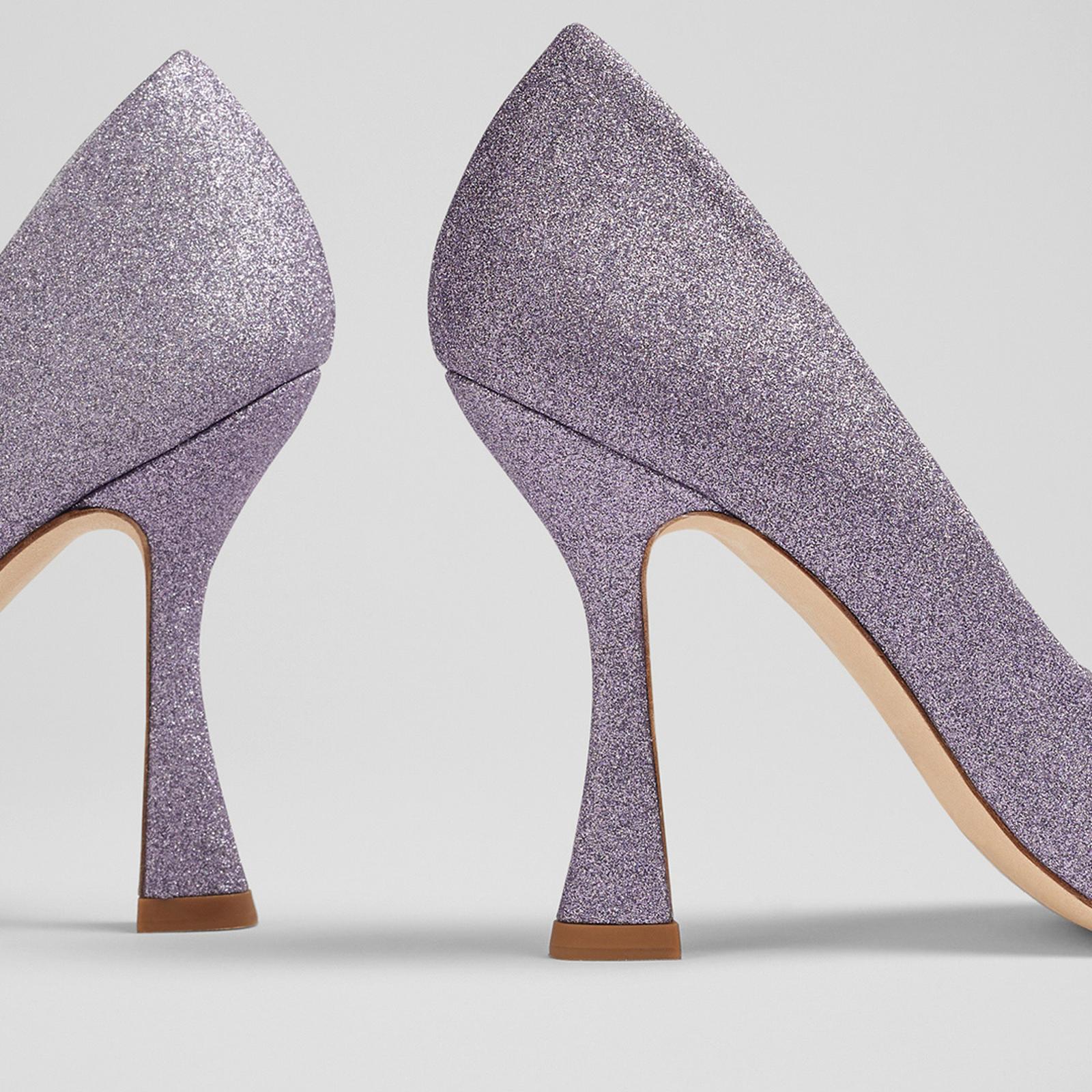 Lilac Dazzle Flared Glitter Courts - BrandAlley