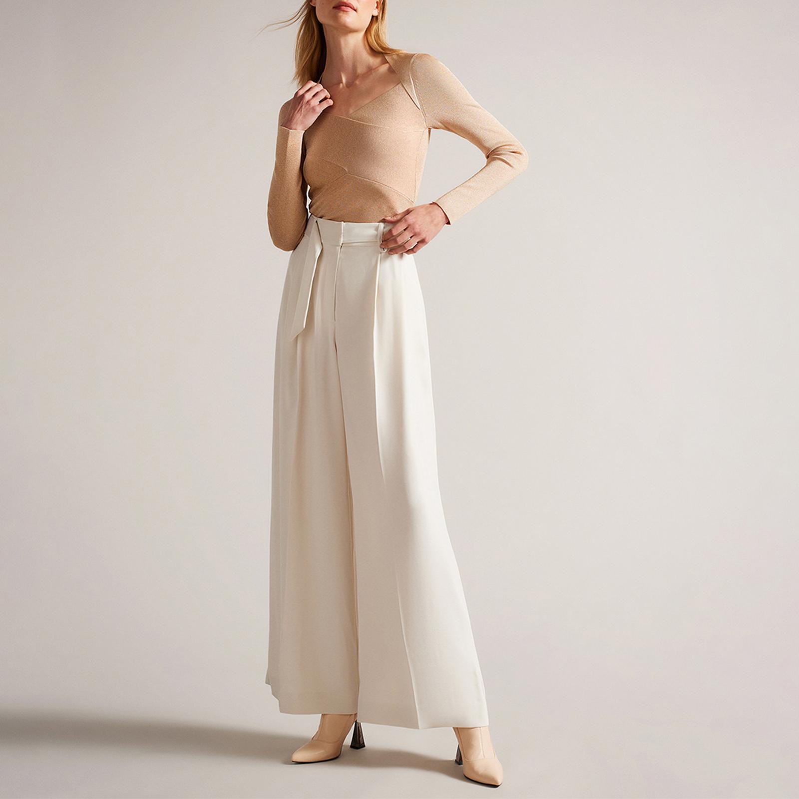 Biege Eloisy Crossover Knit Top - BrandAlley