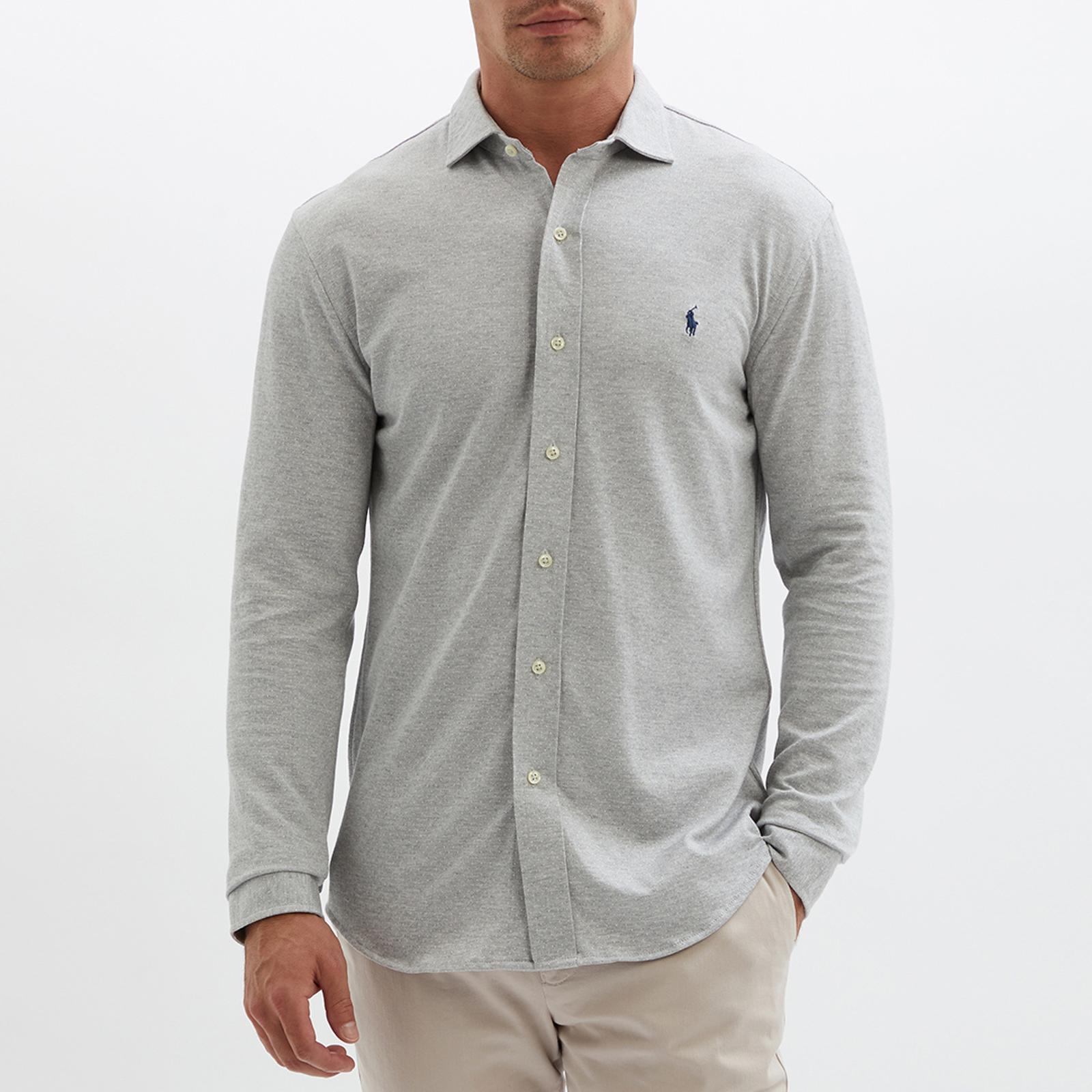 Grey Cotton Long Sleeve Shirt - BrandAlley
