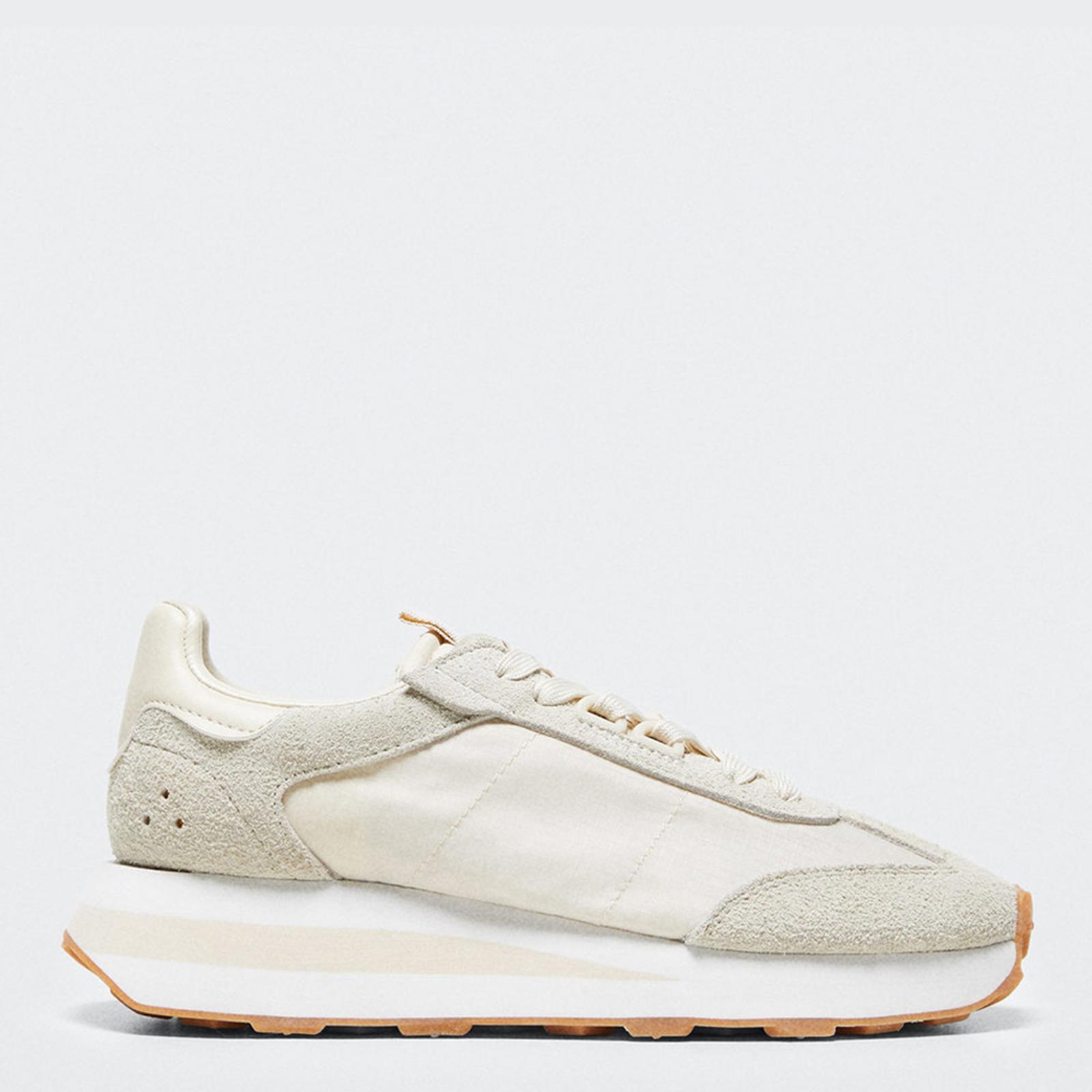 Beige Layer Trainers - BrandAlley