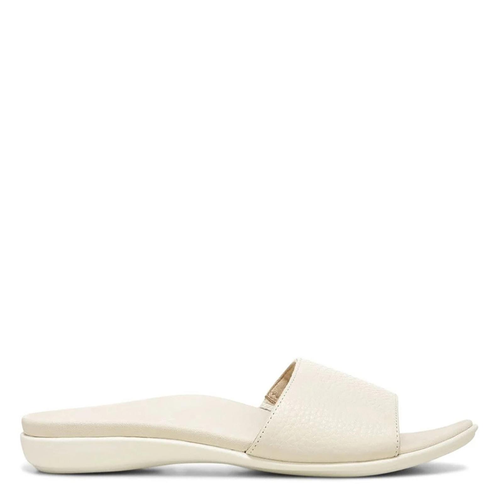 Cream Val Slide Sandals - BrandAlley