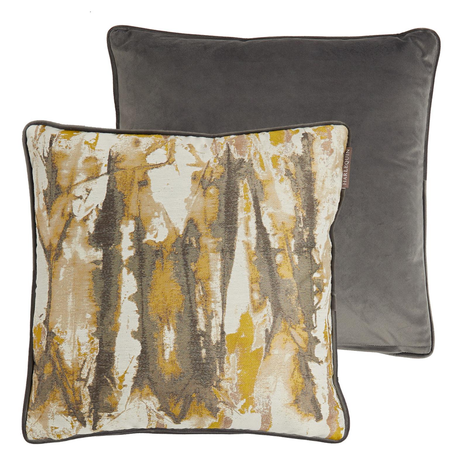 Eco Takara 43x43cm Cushion, Ochre/Grey - BrandAlley
