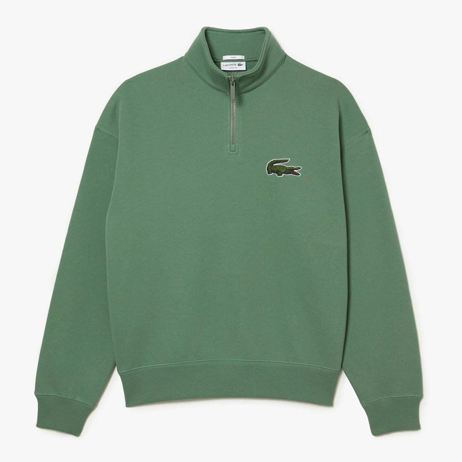 Green Half Zip Branded Jumper - BrandAlley