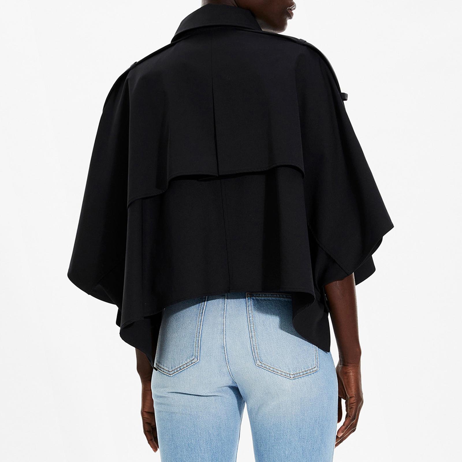 Black Cape Style Jacket - BrandAlley