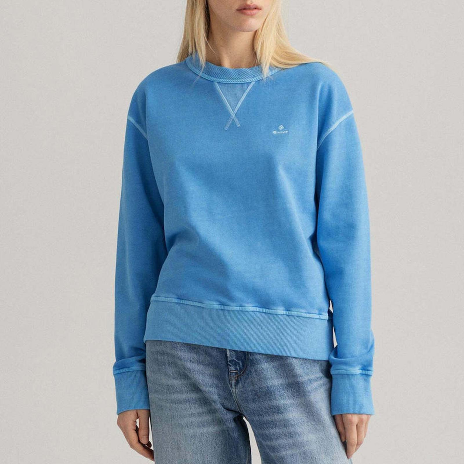 Blue Sunfaded Branded Jumper - BrandAlley