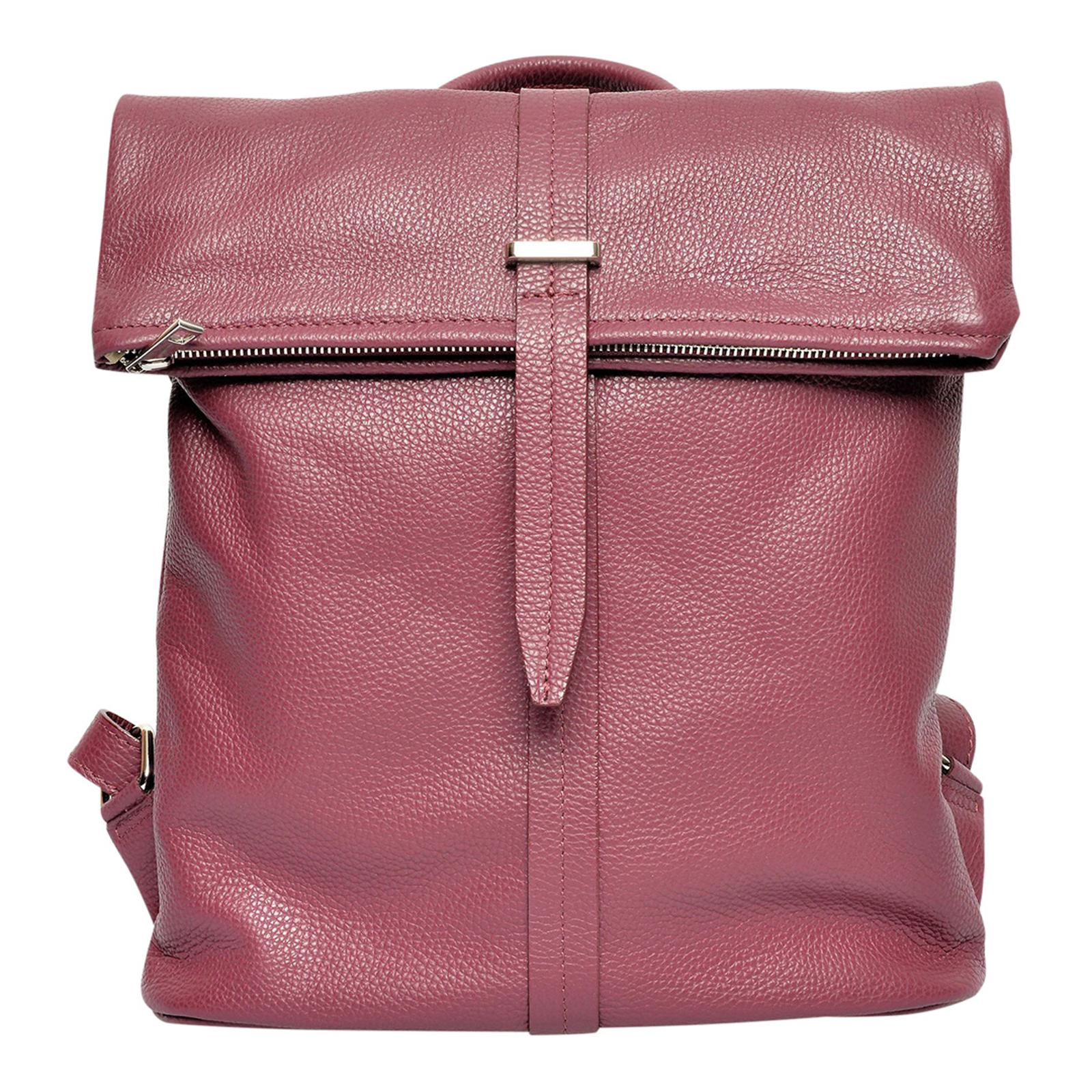 Red Italian Leather Backpack - BrandAlley