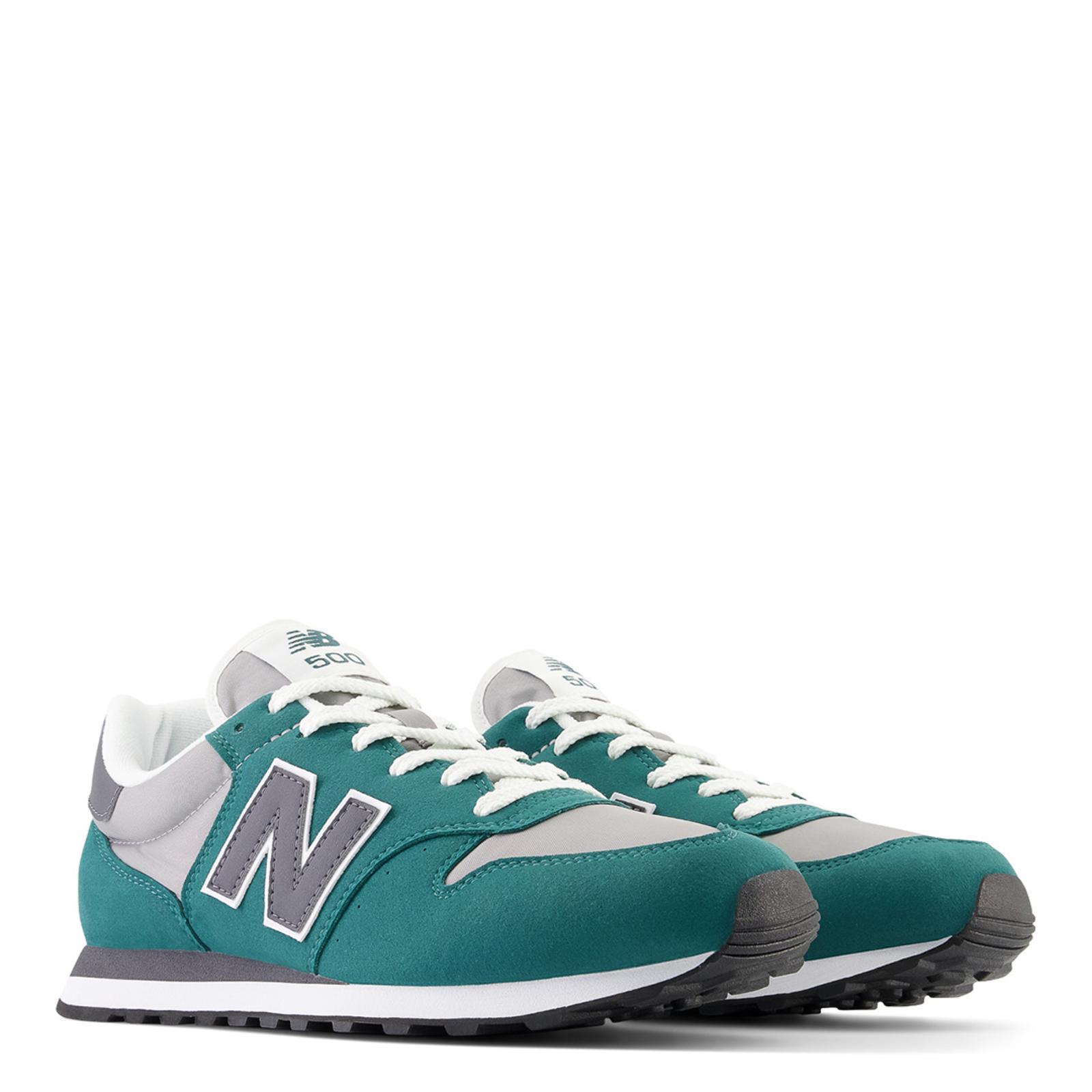 Men's White/Teal 500 Lifestyle Trainers - BrandAlley