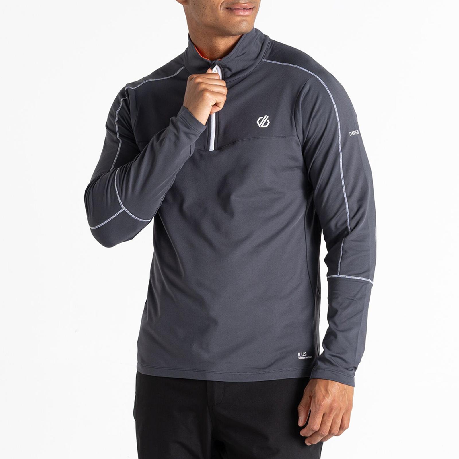 Grey Stretch Half Zip Core Midlayer - BrandAlley