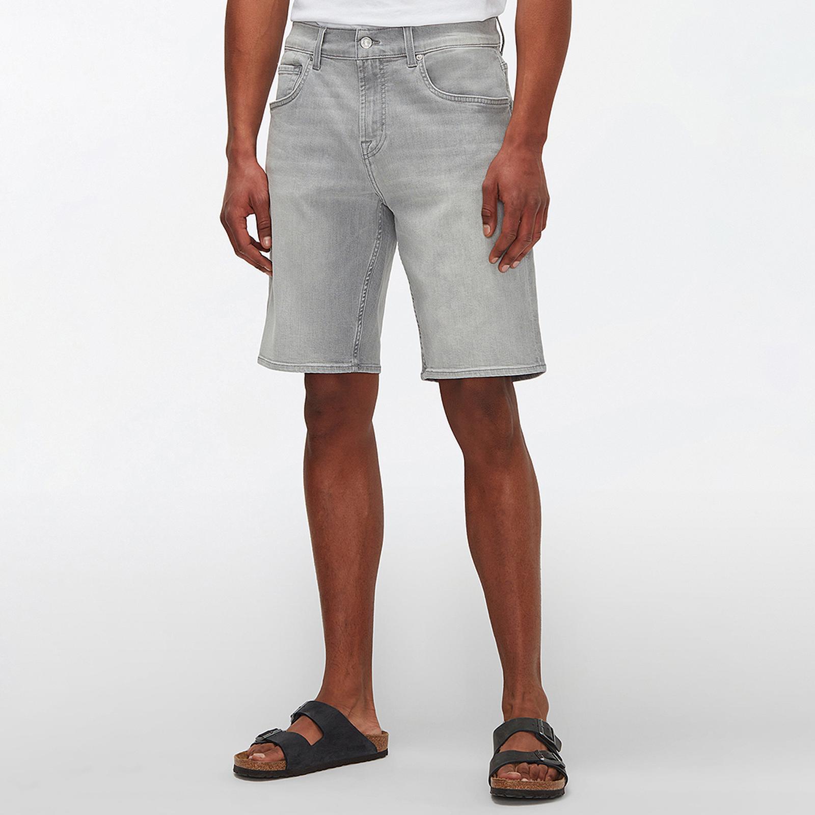 Grey Regular Denim Stretch Shorts - BrandAlley