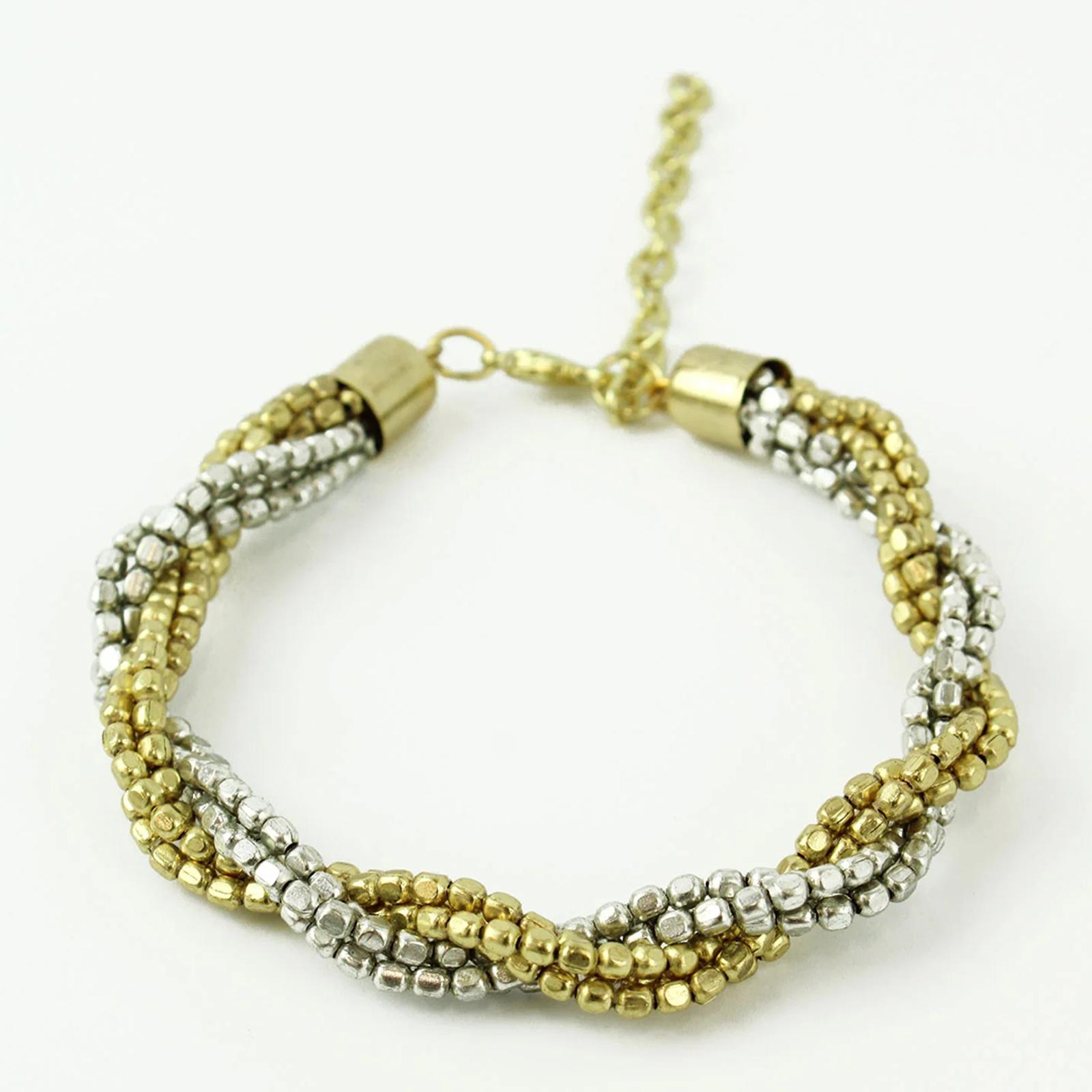 Mixed Twisted Rope Beaded Bracelet - BrandAlley