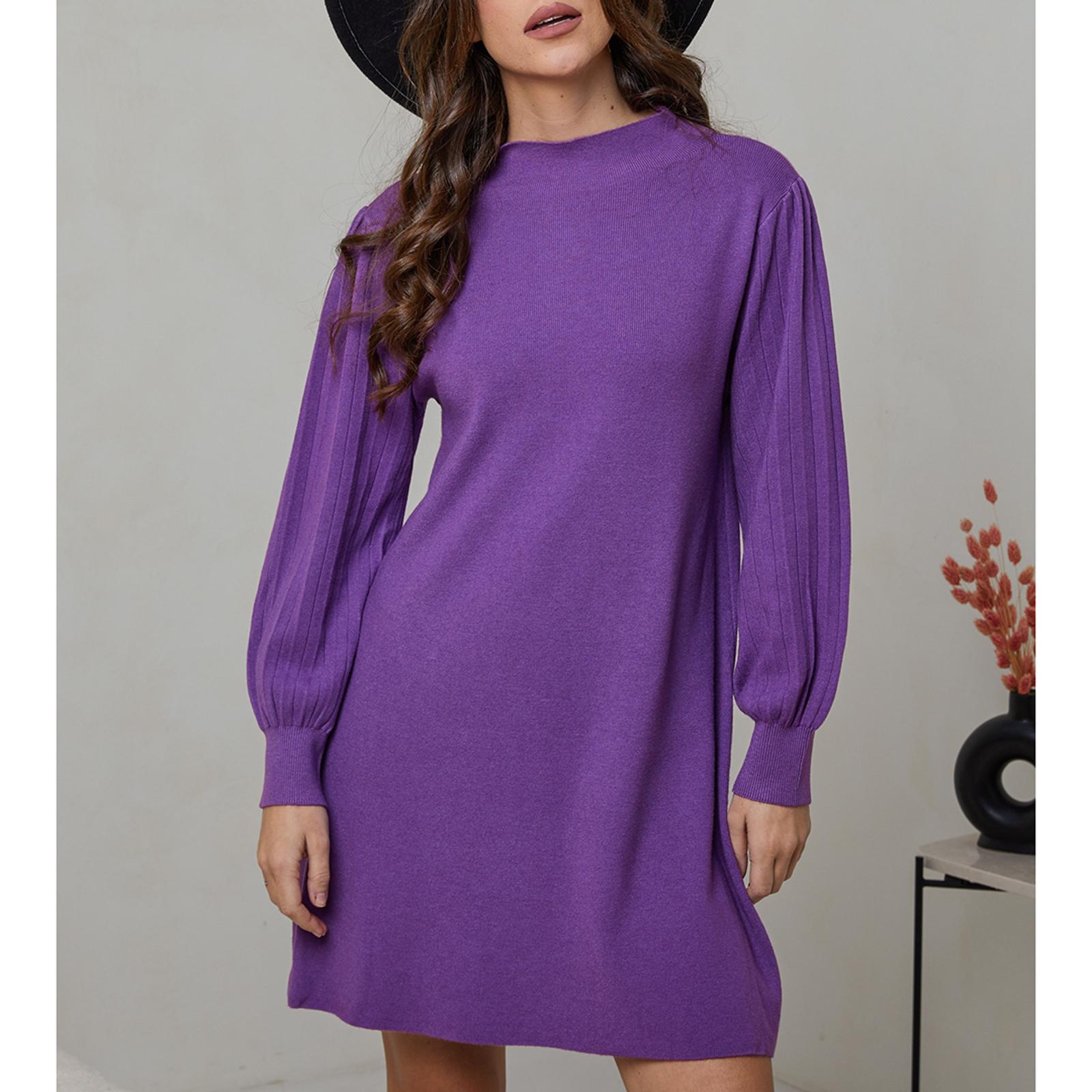 Purple Knitted Dress - BrandAlley
