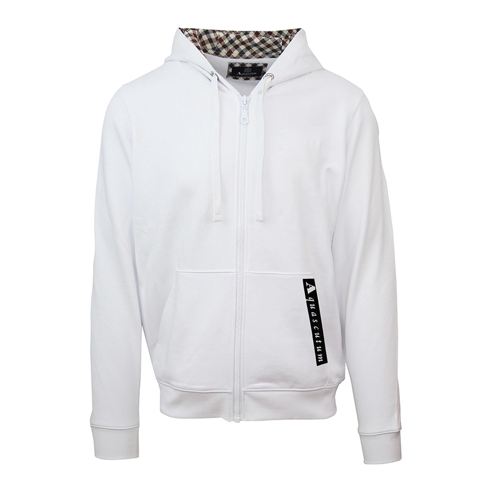 White Zip Up Cotton Hoodie - BrandAlley