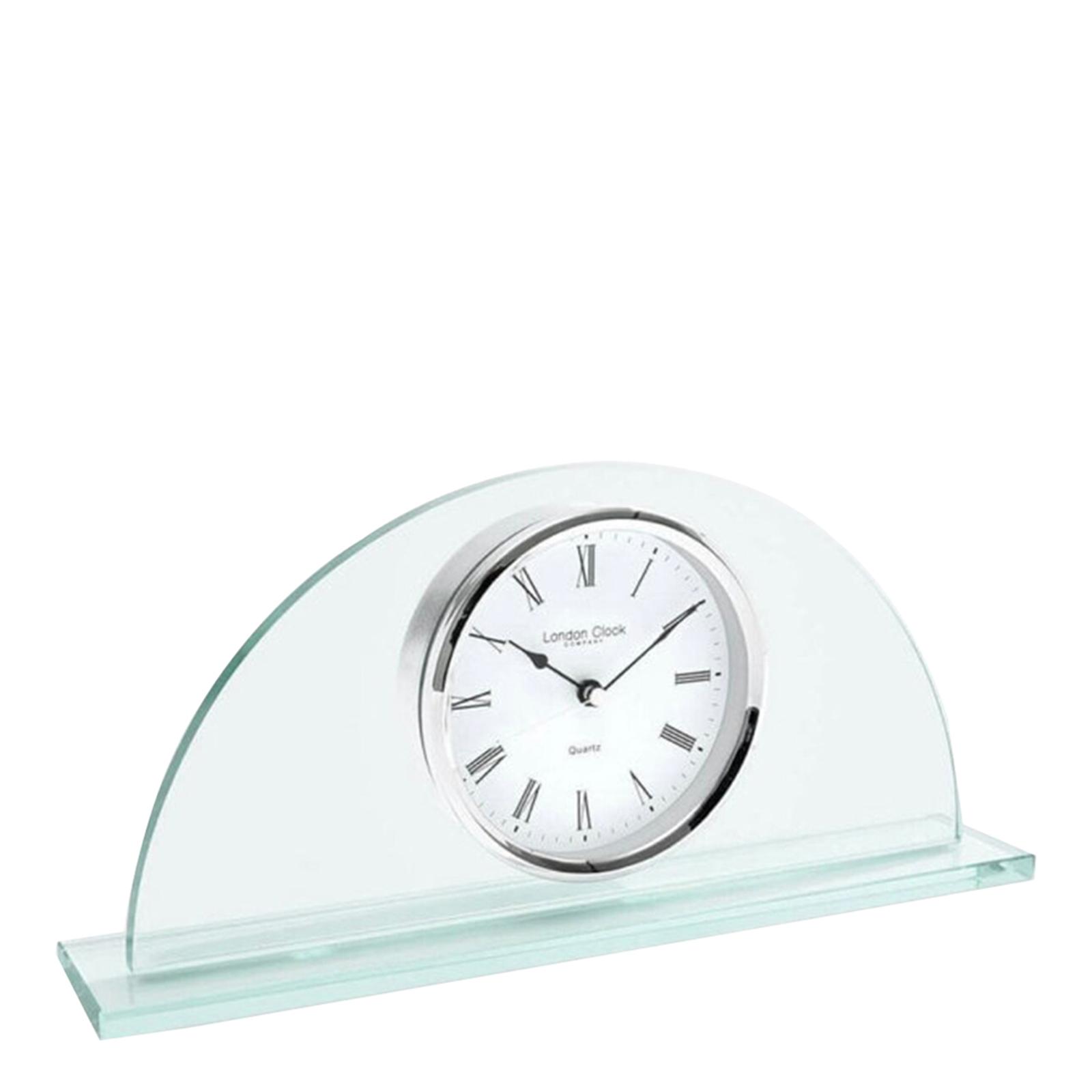 Glass Half Moon Mantel Clock - BrandAlley