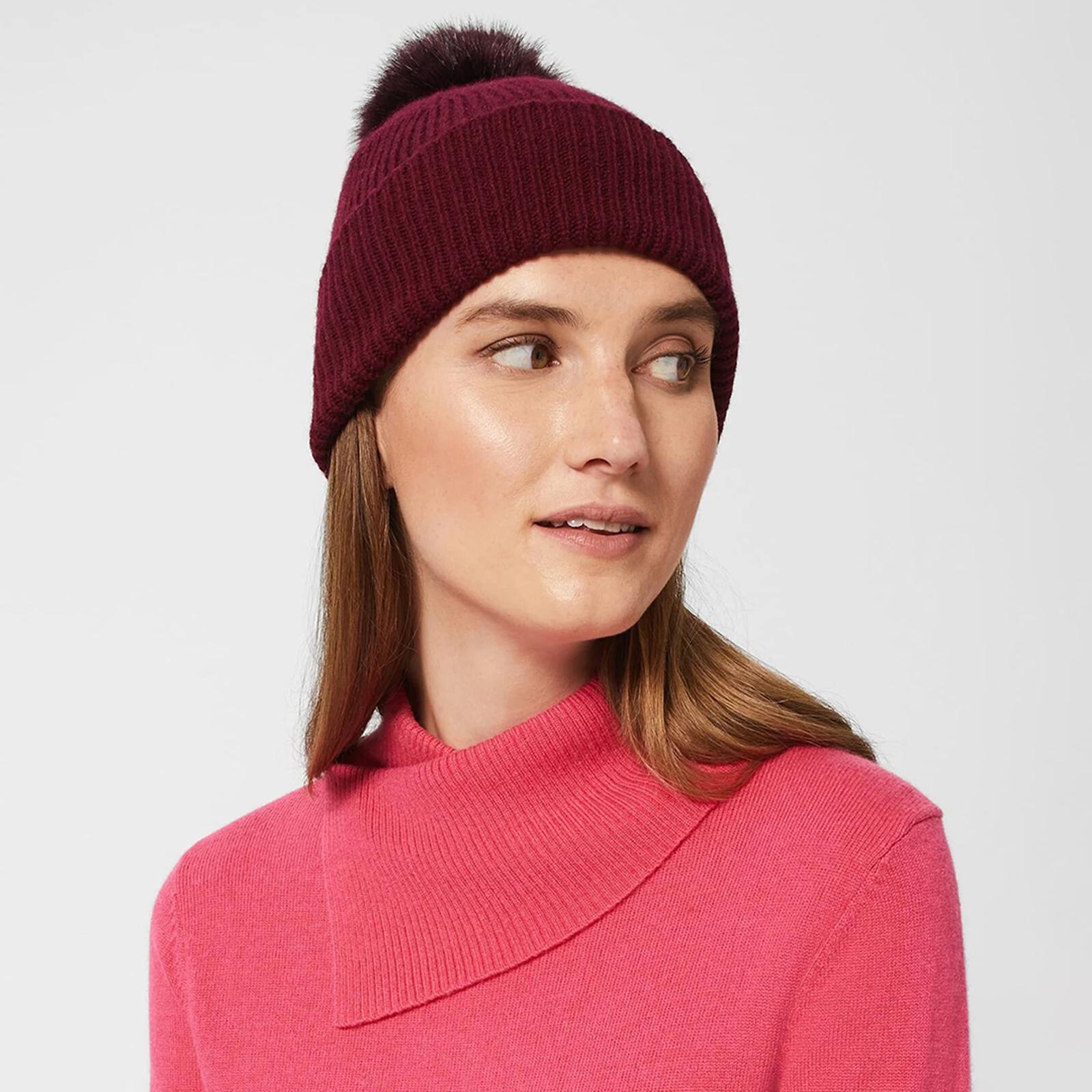 Burgundy Ember Wool Beanie - BrandAlley