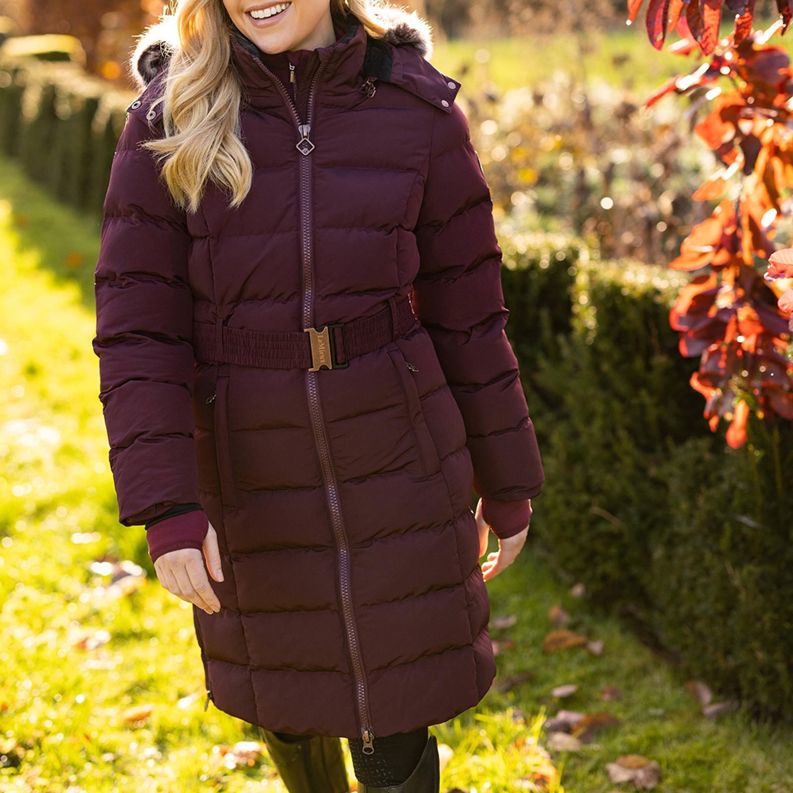 Burgundy Gina Three Quarter Coat - BrandAlley