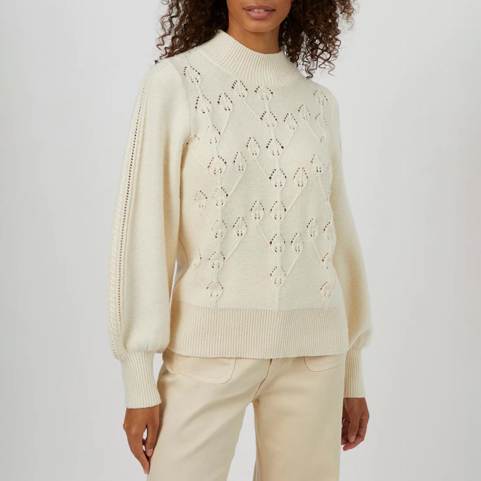 Cream Spring Cotton Knitted Jumper