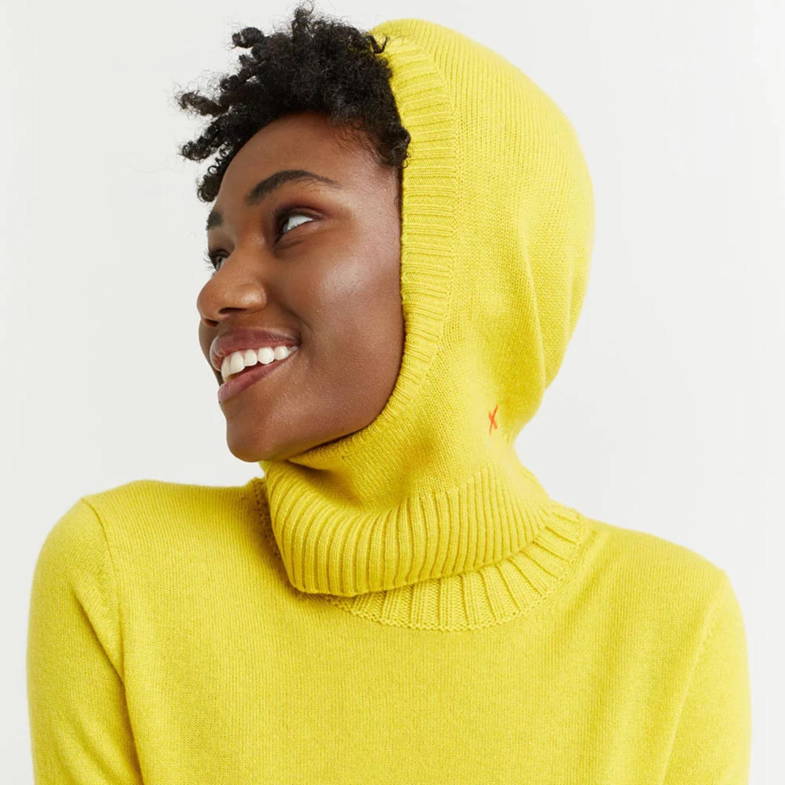 Yellow Hooded Wool Blend Snood - BrandAlley
