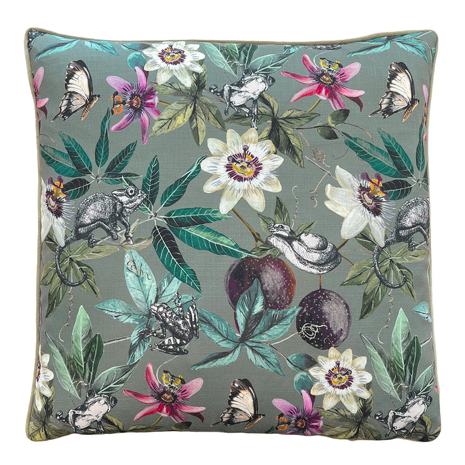 Wild Passion Creatures Cushion, 50x50cm, Sage - BrandAlley